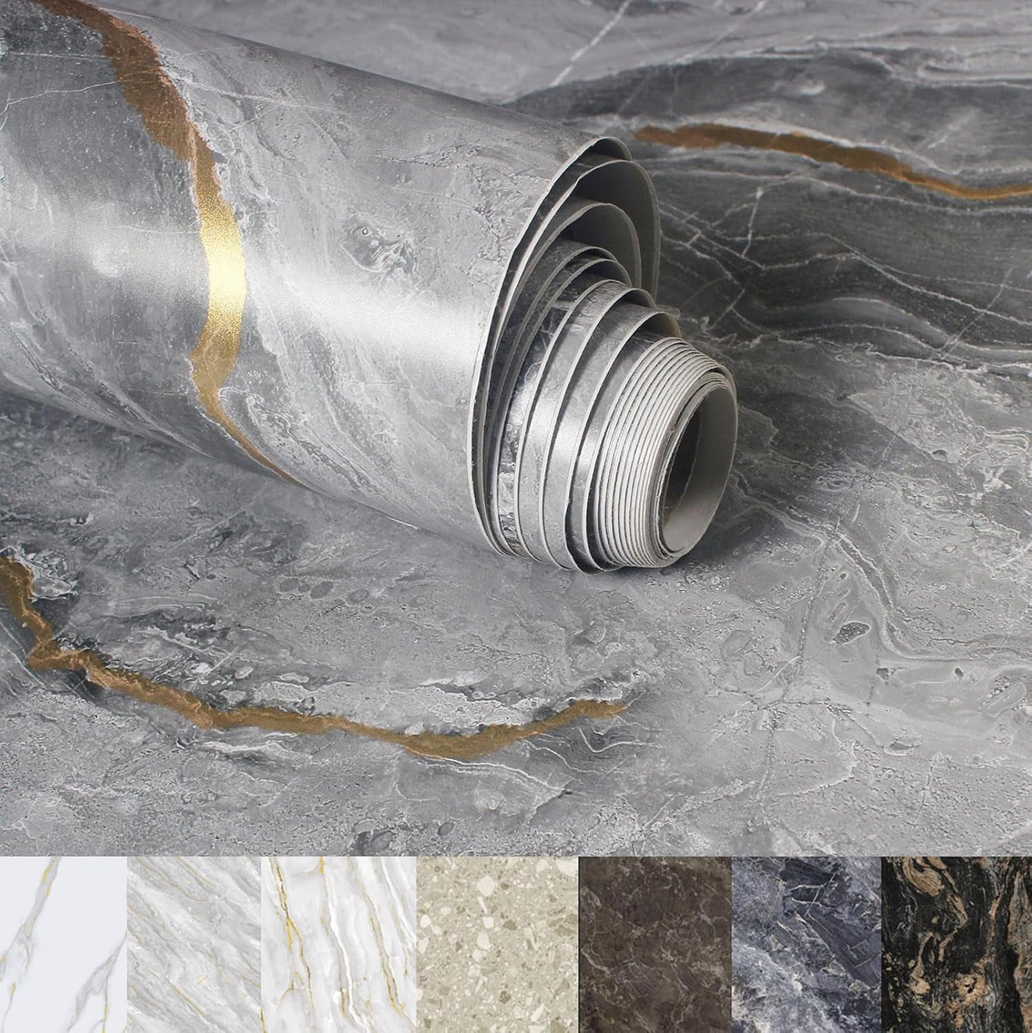 Marble Contact Paper for Countertops Cover - 24" X 197" Beige ...
