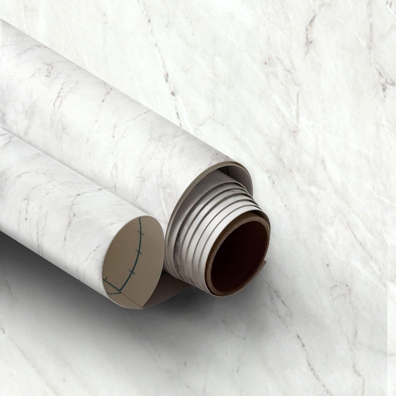 Marble Contact Paper (Stone White Matte, 15.7" x 78") Thick Peel and ...