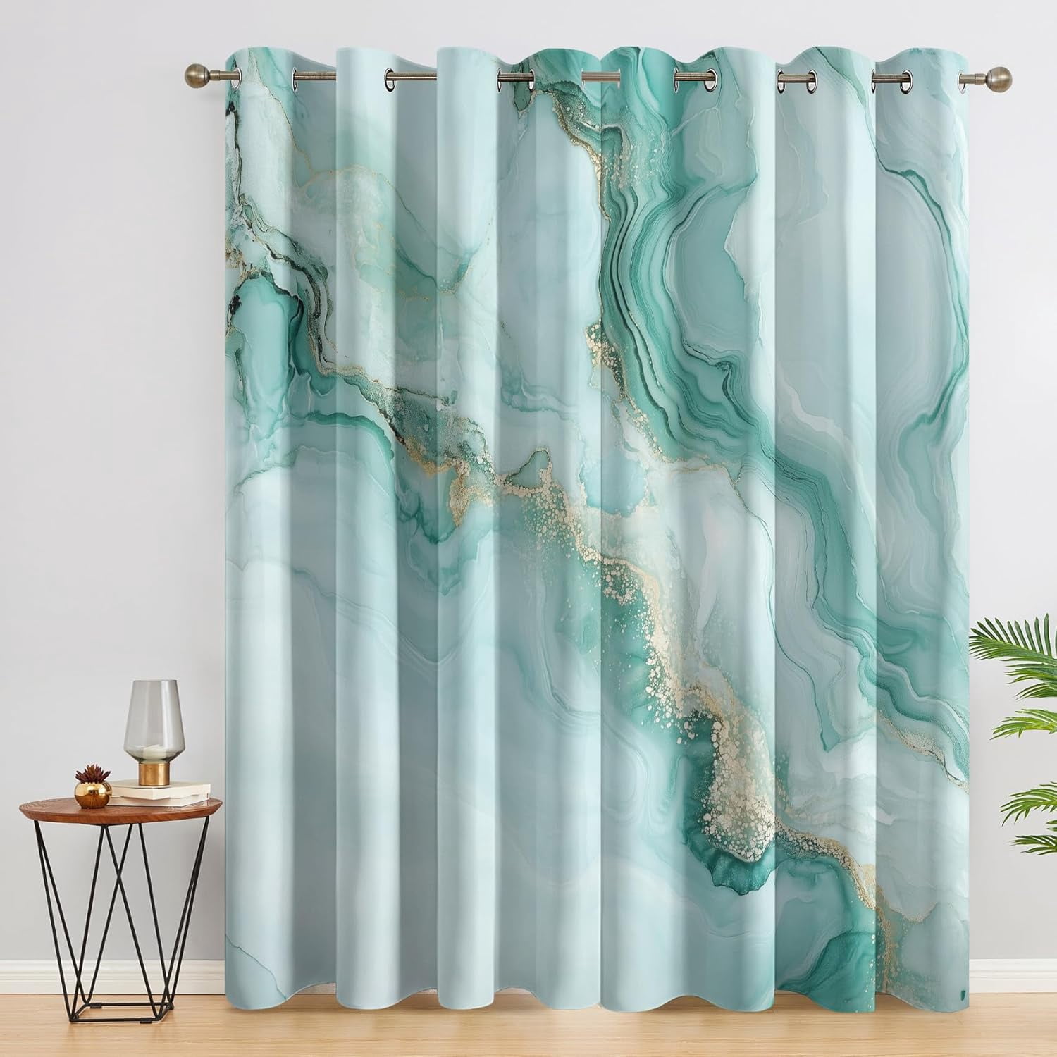 Marble Curtains Bedroom - Abstract Curtains, Modern Fluid Art Window ...