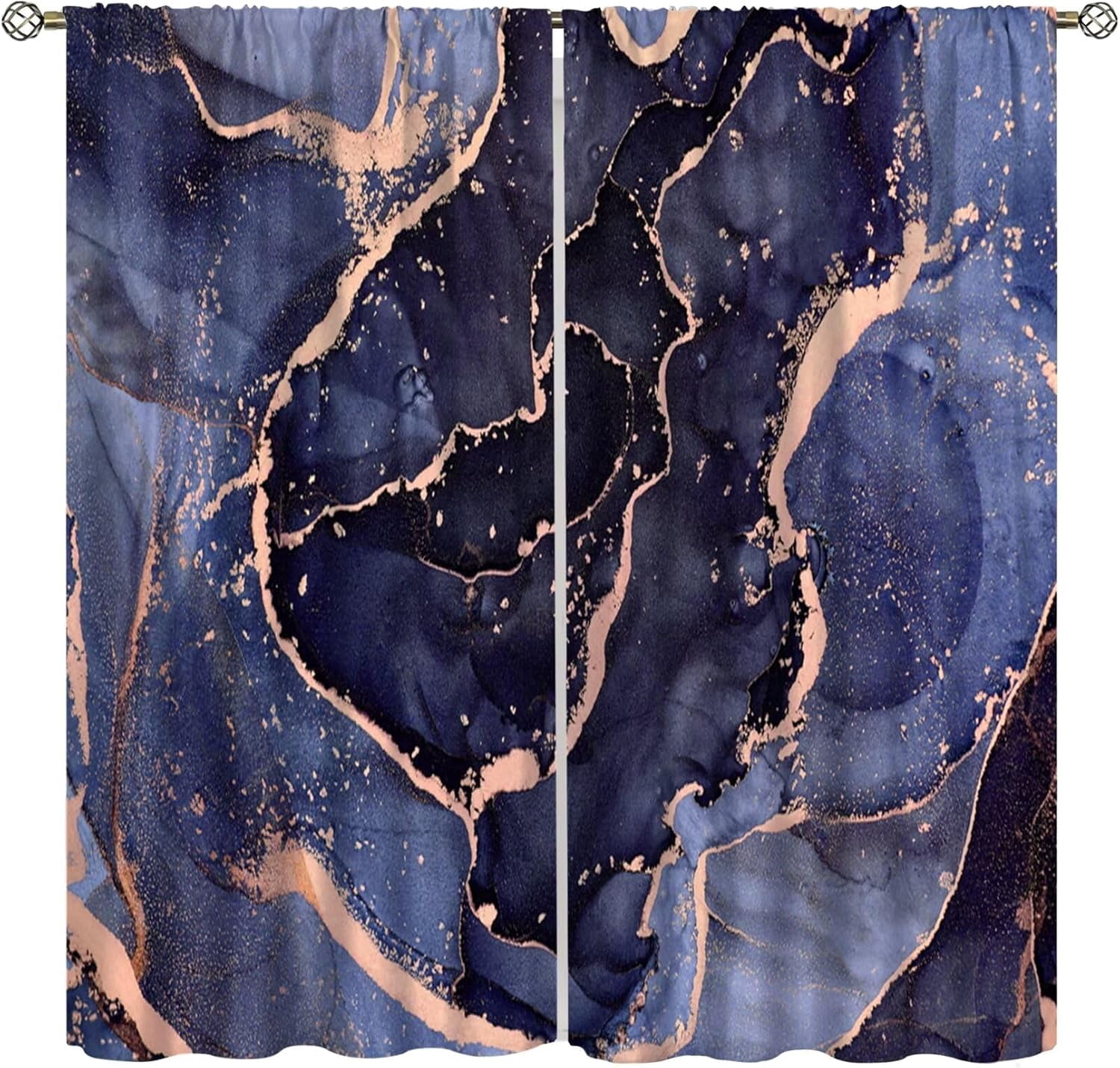 Marble Curtains, Marble Texture Abstract Window Treatments for Living ...