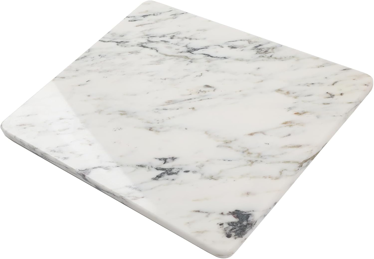 Marble Cutting Board, Pastry Board For Kitchen, Large Ink White Marble ...