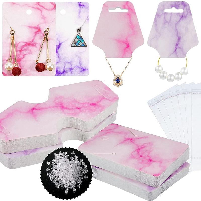 Marble Design Earring Display Cards Holder Blank Paper Tags Displaying ...