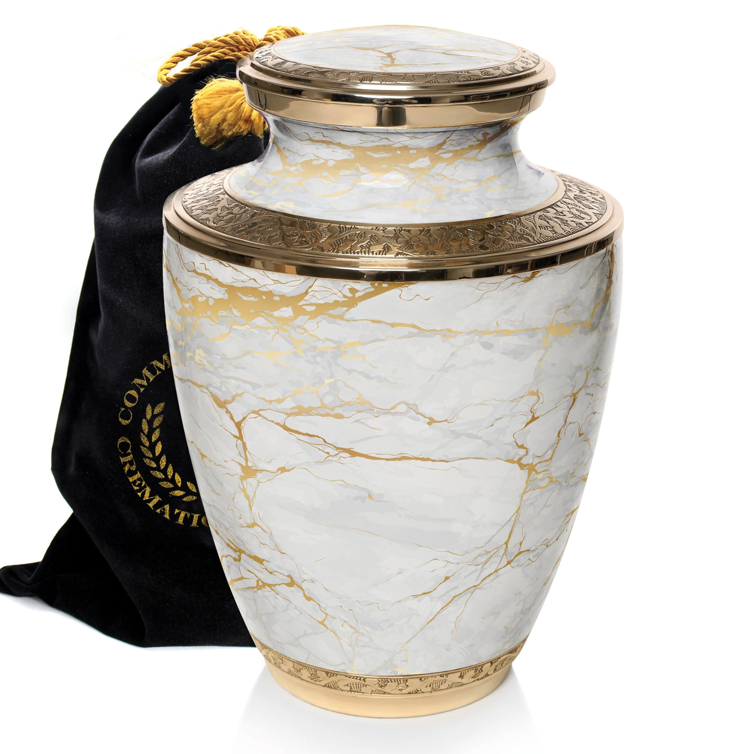 Marble Elegance White Urns for Cremation Ashes Large Urn XL or Small ...