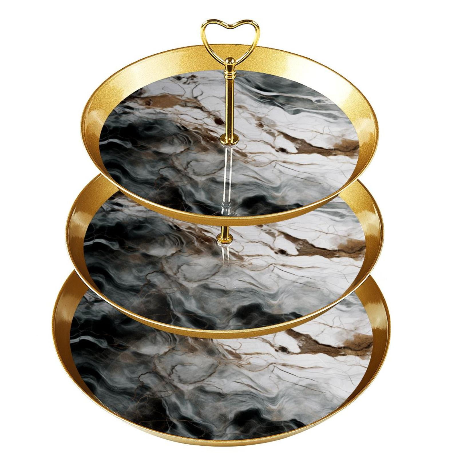 Marble Elegant Cupcake Holder Stand Display for Dessert Table - Plastic ...