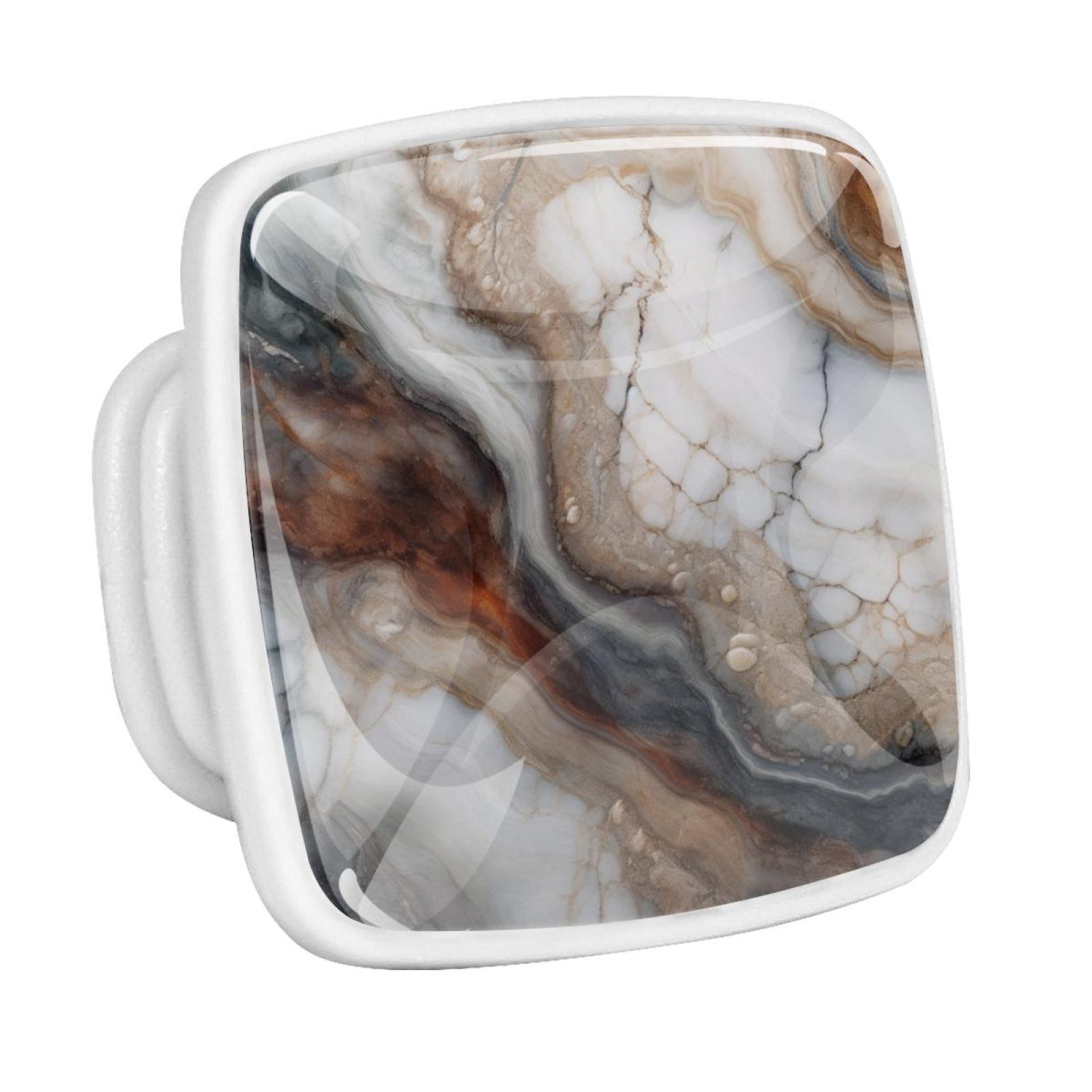 Marble Fluorescent Drawer Pulls with Screws Square 4-Pack Glow Dark ...