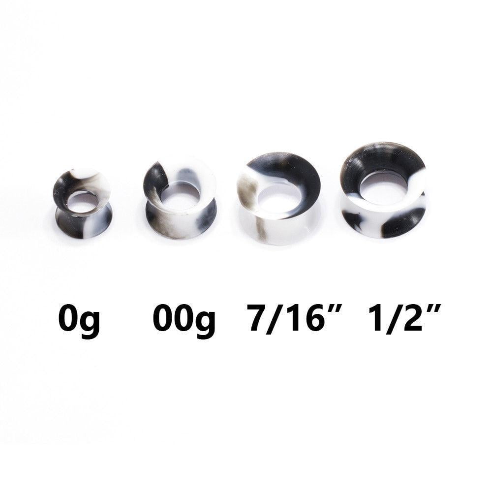 Marble Gauges Ear Plugs Thin Silicone Ear Tunnels Set Of 2 - Walmart.com