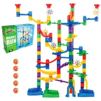 Marble Genius Kids Toy Glow Marble Run Building Set - 115 Pieces with ...