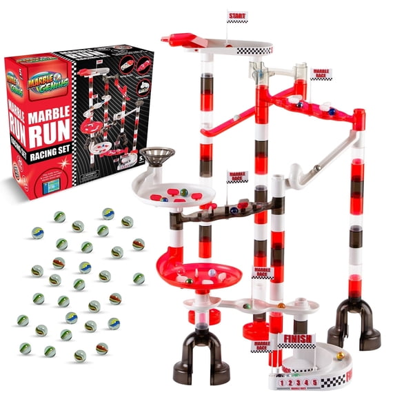 Marble Genius Marble Run Racing Set: 125-Piece Marble Run Racing Set ...