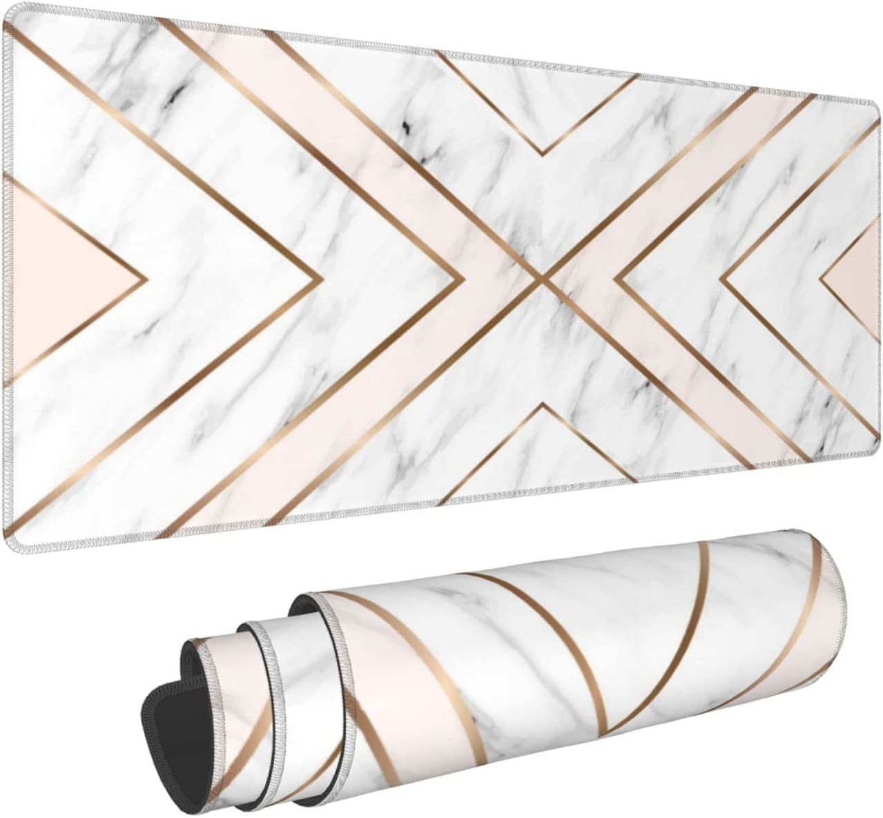 Marble Geometric Design Extended Mouse Pad 31.5x11.8 Inch XL Modern ...
