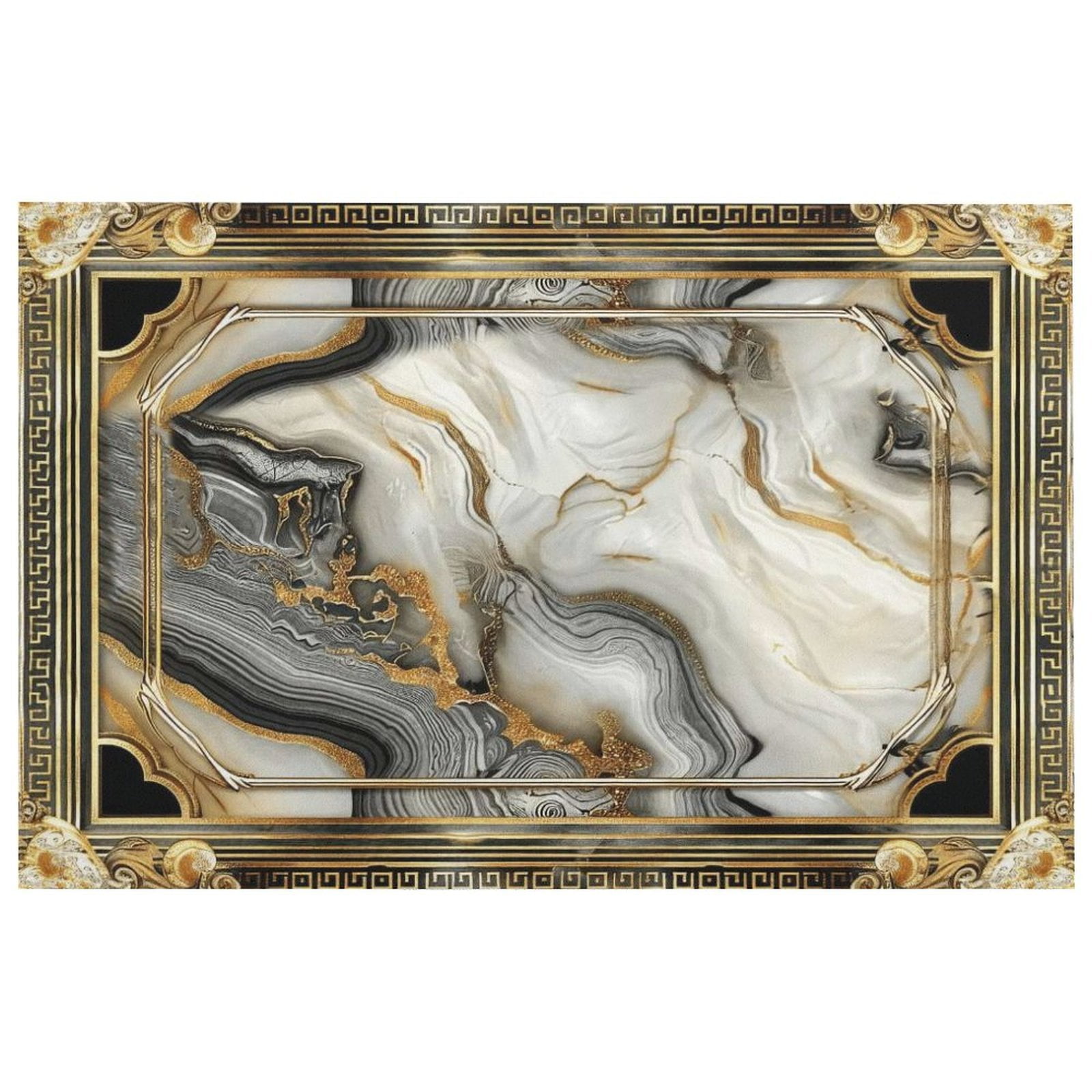 Marble Gold Frame Adult Home Decor Bedroom Living Room Crystal Velvet ...