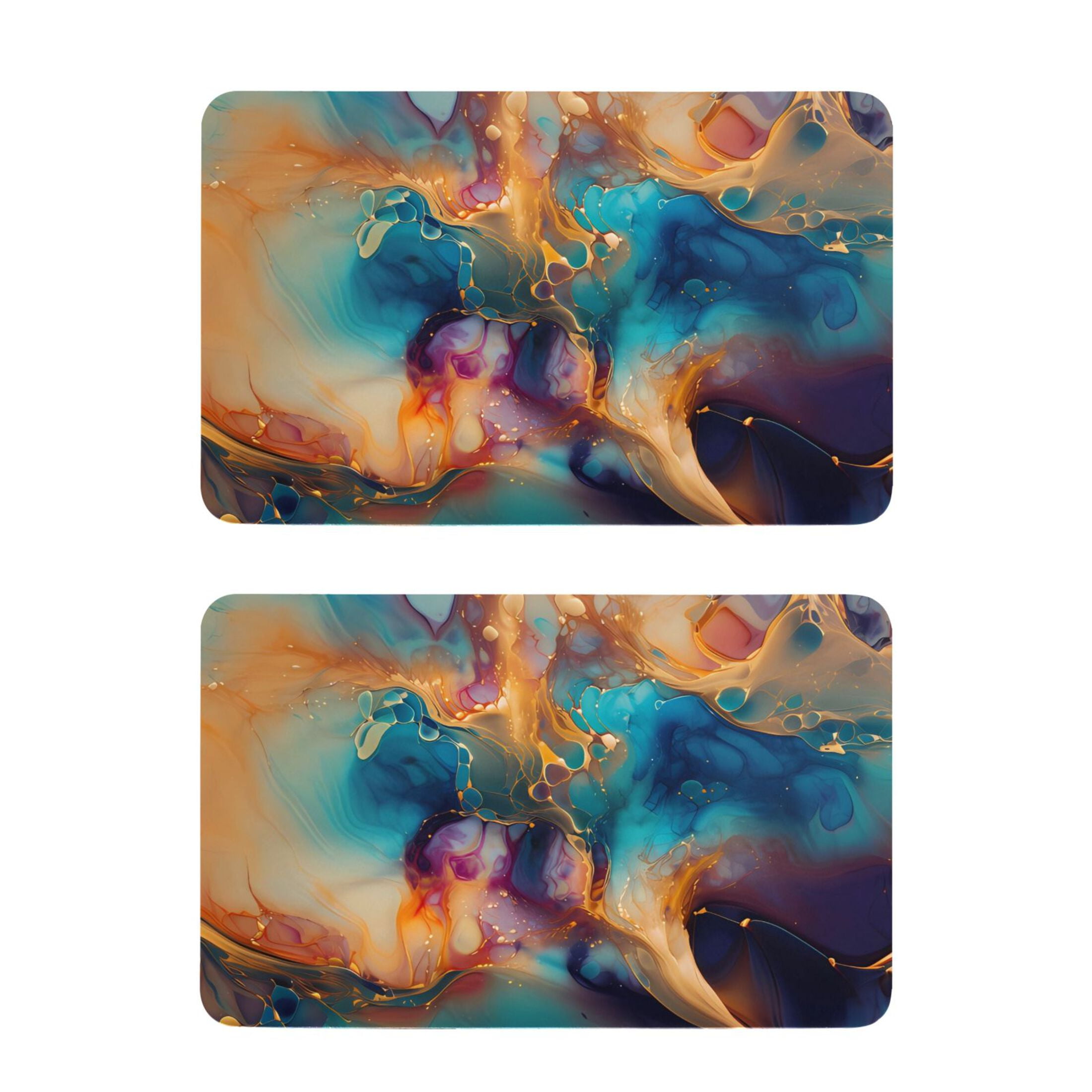 Marble Golden and Blue Fridge Magnetic Sticker Refrigerator Magnets ...