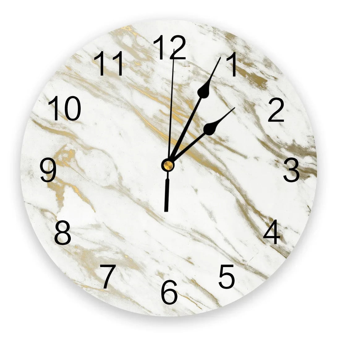 Marble Gradient Pink Clock Living Room Home Decor Large Round Wall ...