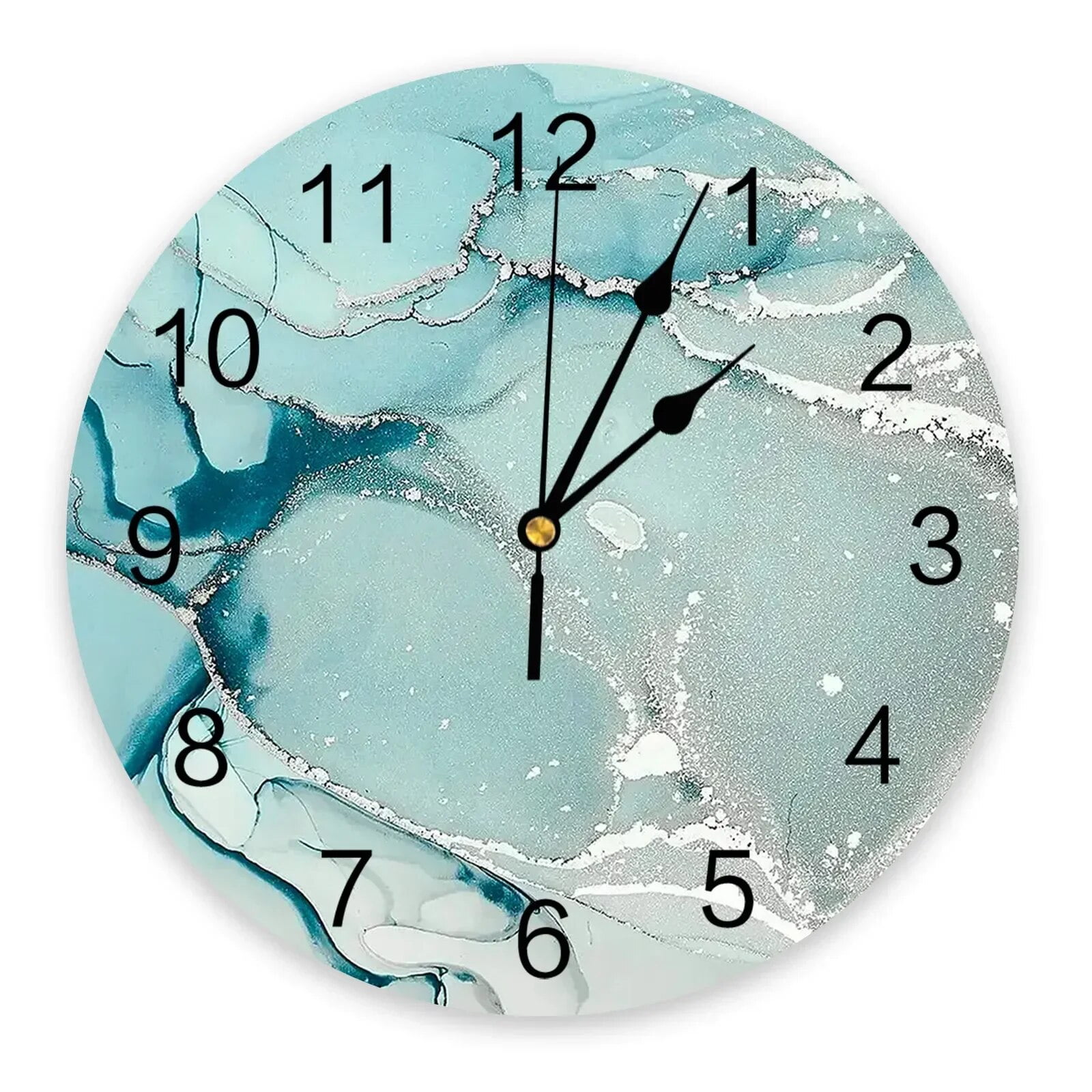 Marble Gradient Pink Design Wall Clocks Silent Home Cafe Office Wall ...