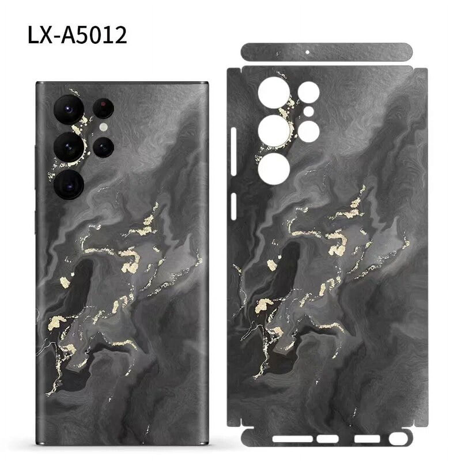 Marble Grain Decal Skin for Samsung S24 S23 S22 Ultra Plus Back Screen ...
