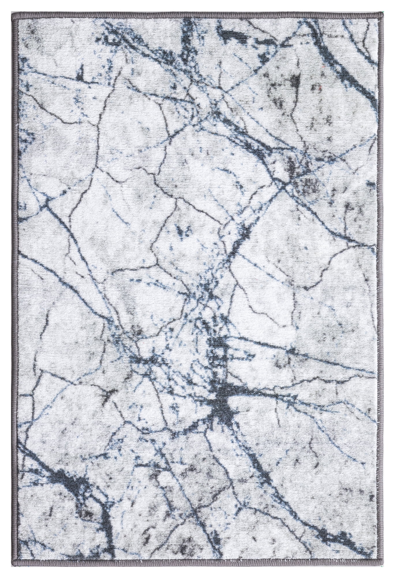 Marble Ivory 2 ft. x 3 ft. Machine Washable Abstract Indoor Area Rug ...