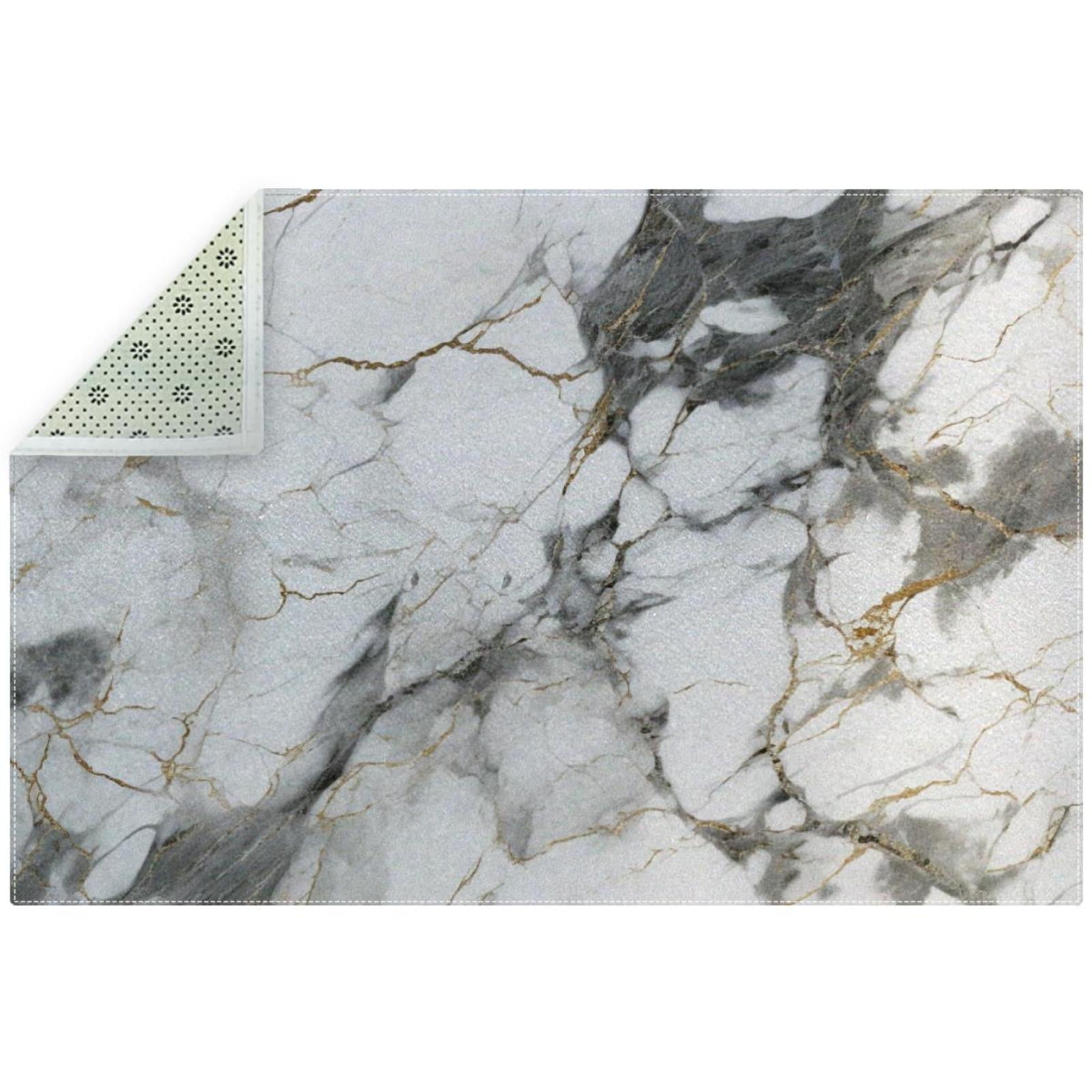 Marble Kitchen Mat | Comfortable Polyester Floor Mat for Standing ...