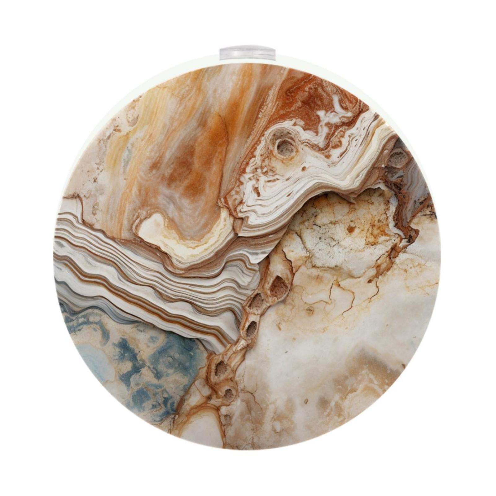 Marble LED Circular Night Light - Pack of Two, Induction Control, ABS ...