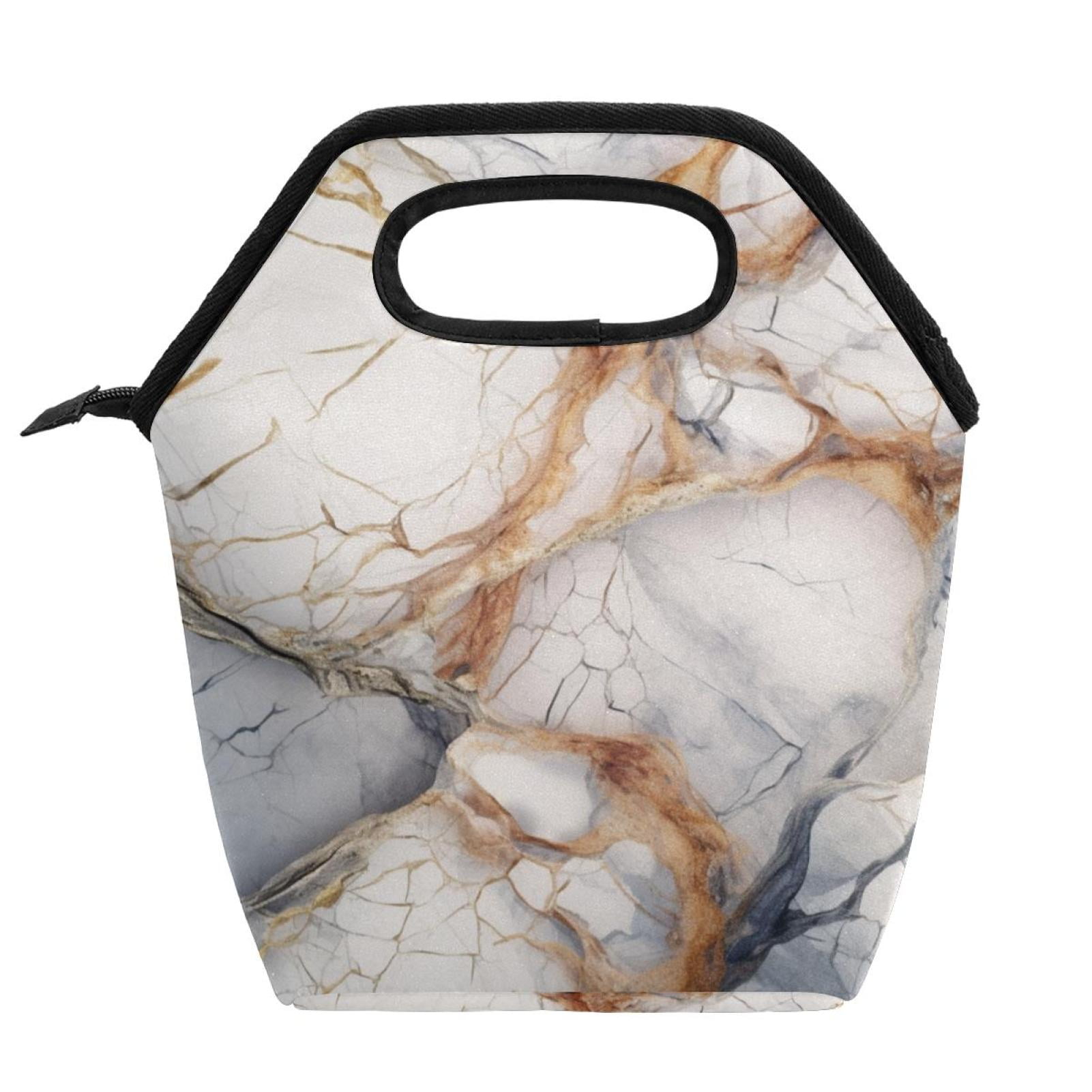 Marble Large Capacity Lightweight Printed Insulated Ideal Lunch Bag ...