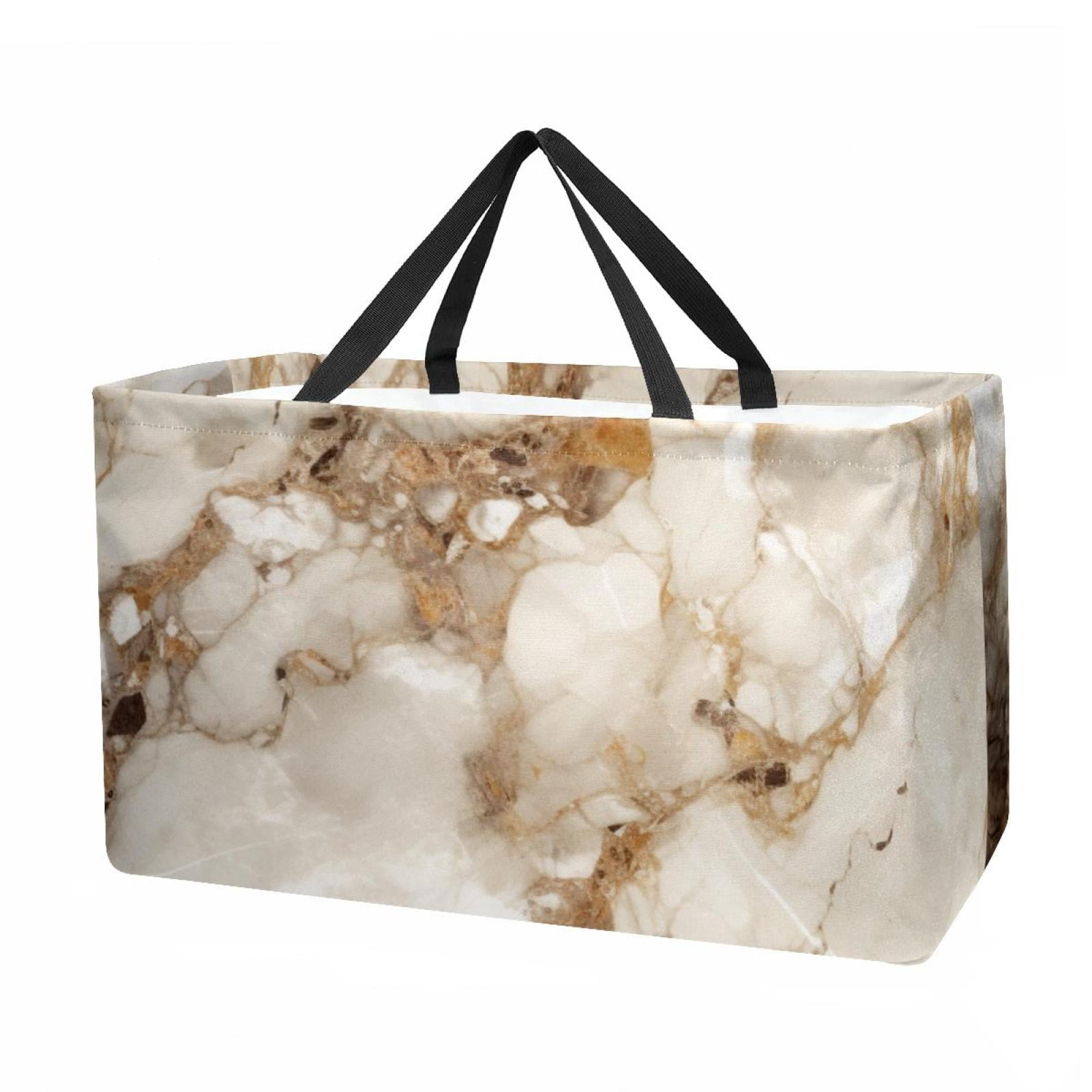 Marble Large Capacity Reusable Oxford Cloth Storage Bin: Foldable ...