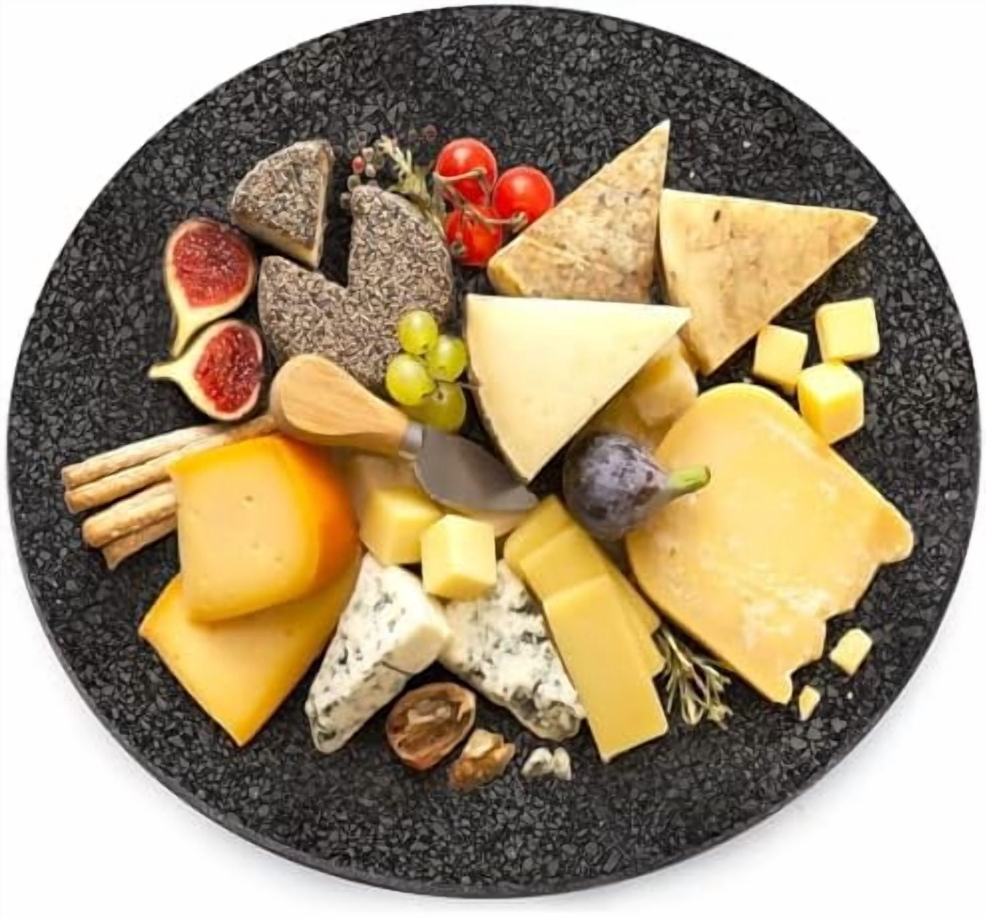 Marble Lazy Susan, Natural Marble Round Tray Turntable Cake Stand, 12 ...