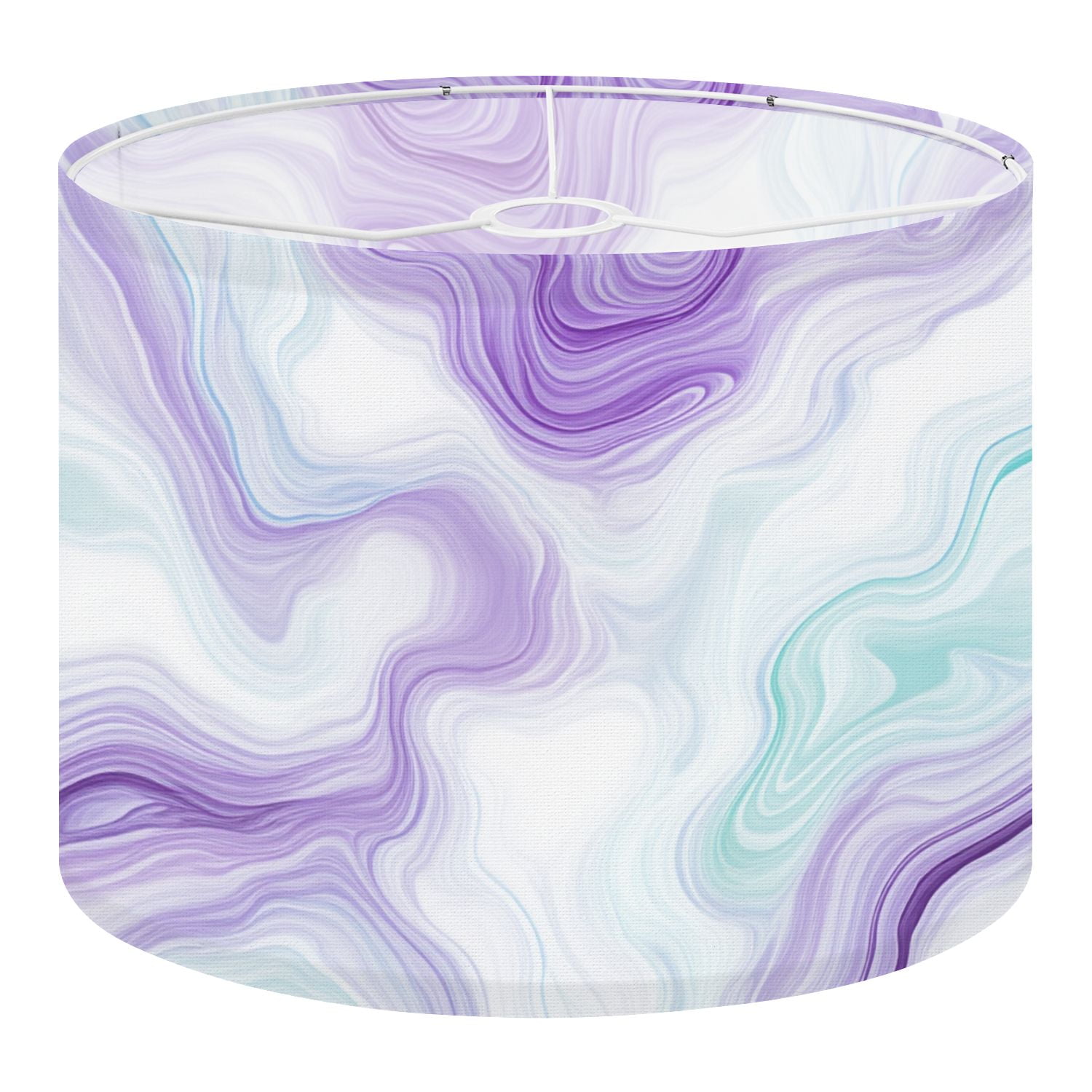 Marble Linen Drum Lampshades Mint Purple Abstract Lavender Color Waves ...