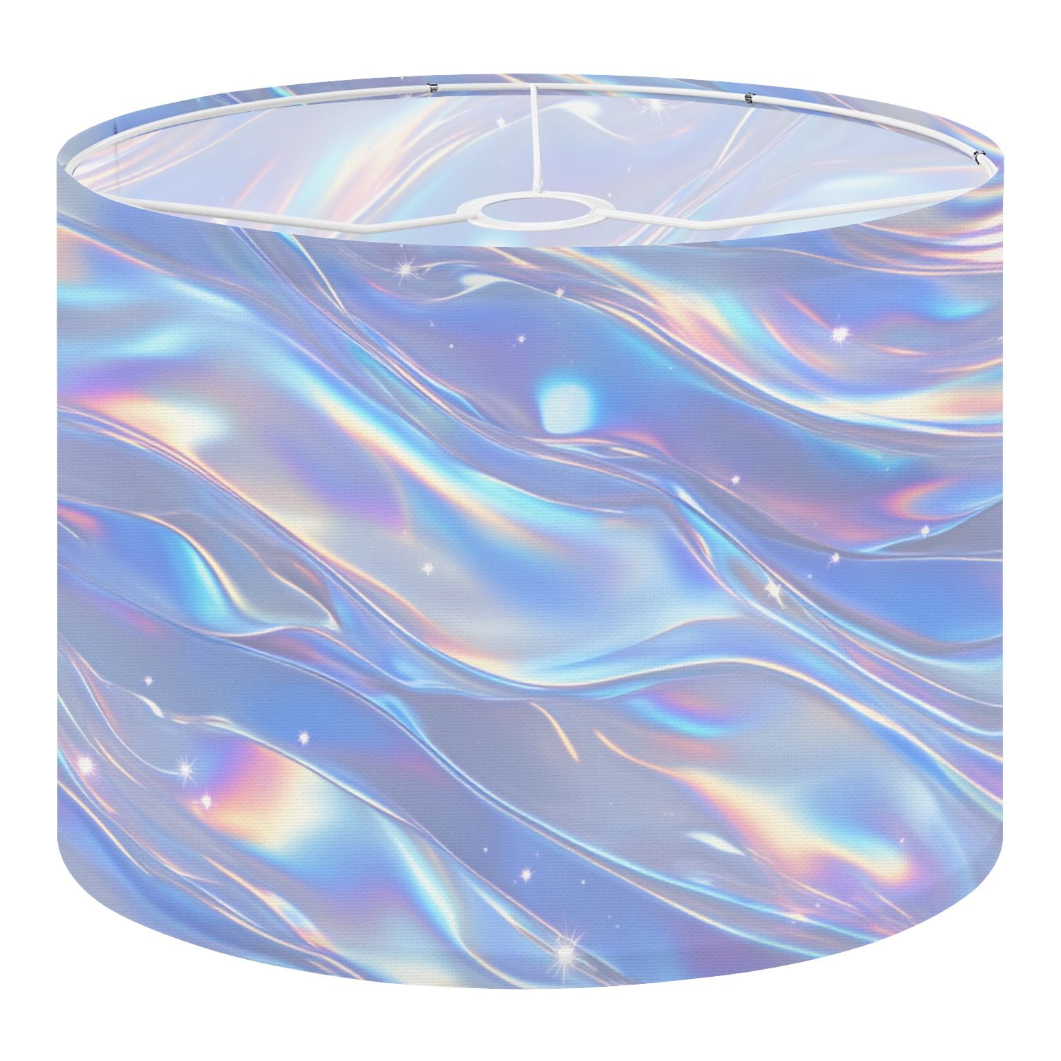 Marble Linen Drum Lampshades Shimmering Lilac Blue Wave Flowing Waves ...
