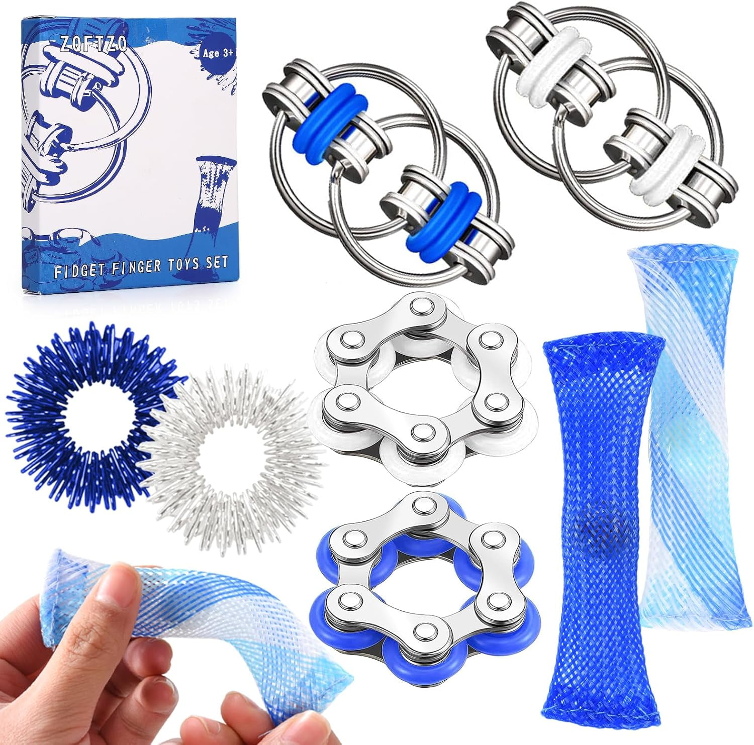 Marble Mesh Fidget Toys Set - 8 Pcs Sensory Fidget Toys for Adults Anti ...