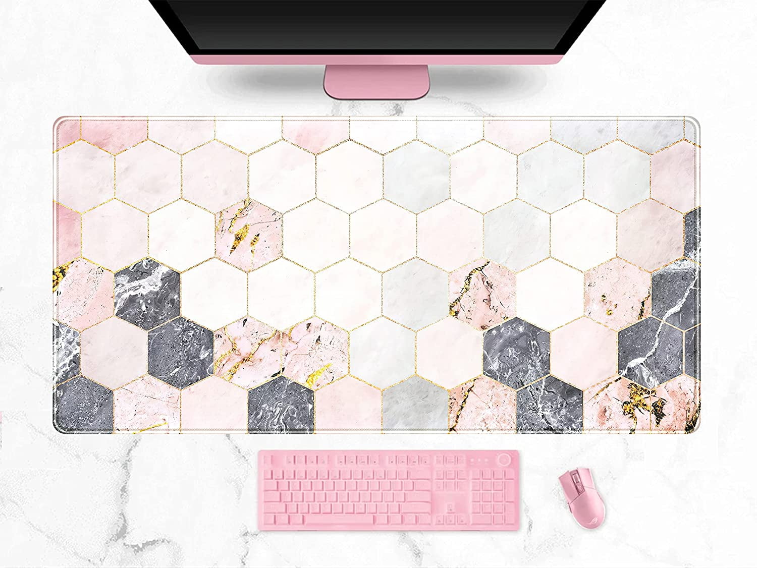 Marble Mouse pad Extended Full Desk Protector Mousepad Large Gaming ...