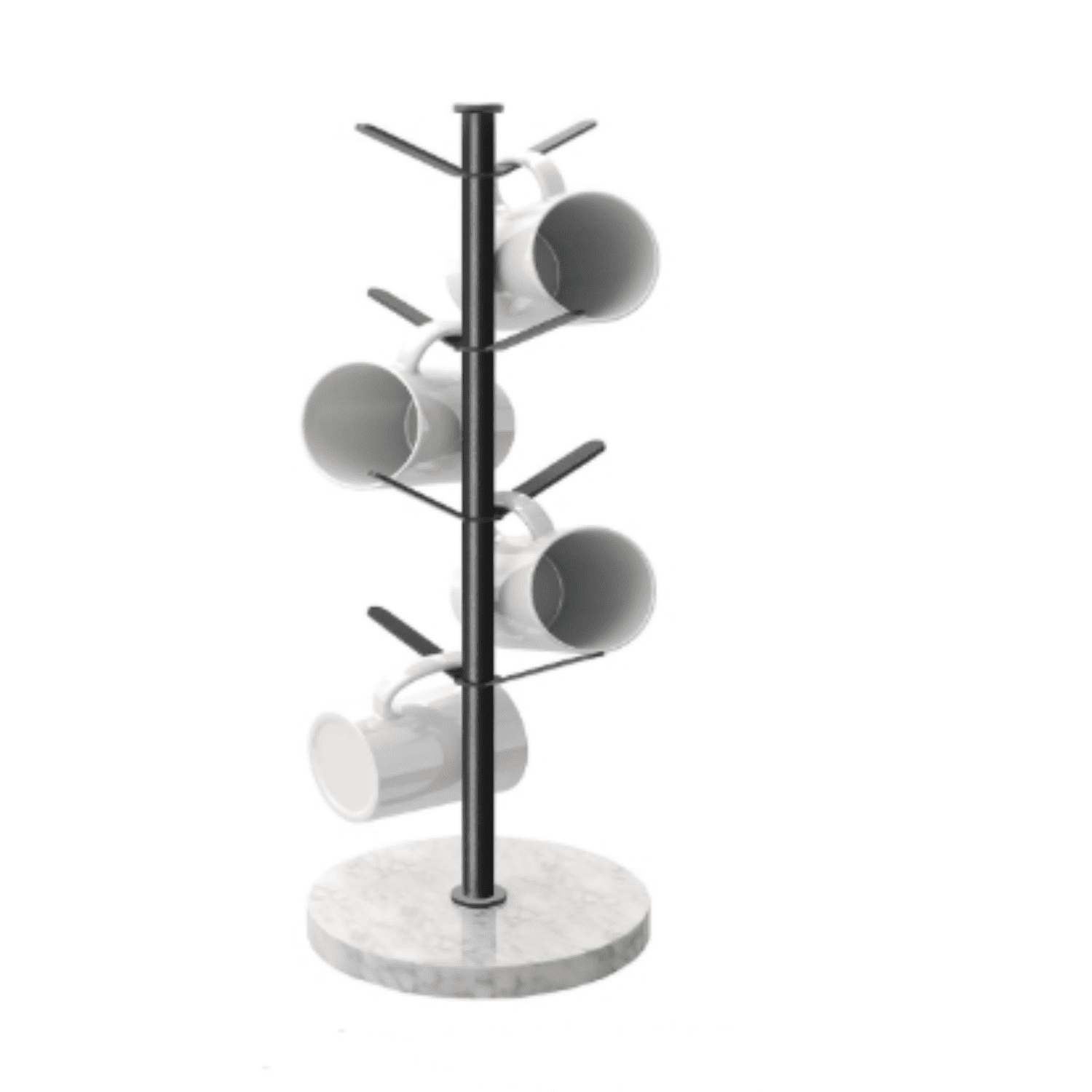 Marble Mug Holder Tree, 8 Hooks Coffee Cups Stand, New Upgraded Stable ...