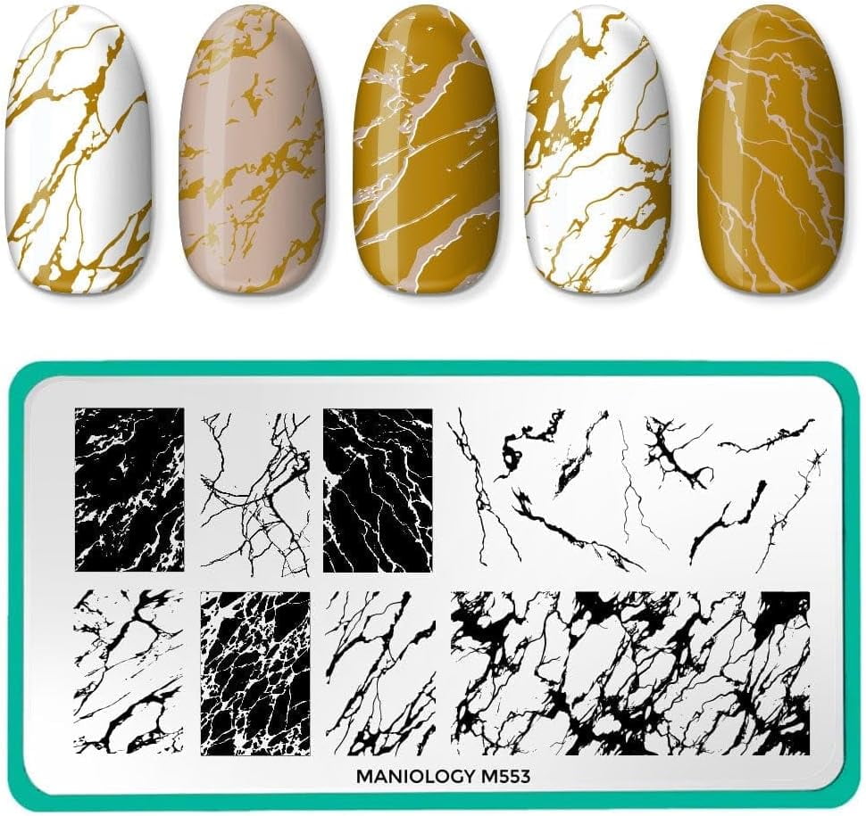 Marble Nail Stamping Plate, Luxe Stone Stamp Plates, Realistic Veining ...