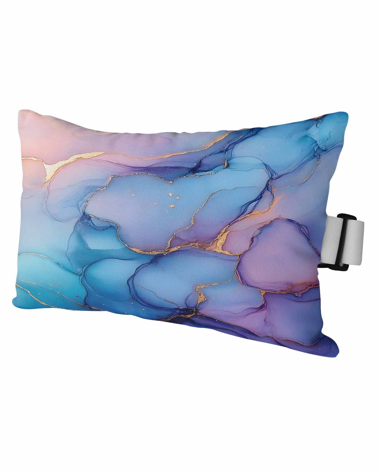 Marble Outdoor Head Resting Pillows with Insert Art Purple Blue ...