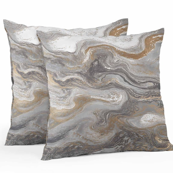 Abstract Wave Texture Outdoor Waterproof Throw Pillow Covers Set of 2 ...
