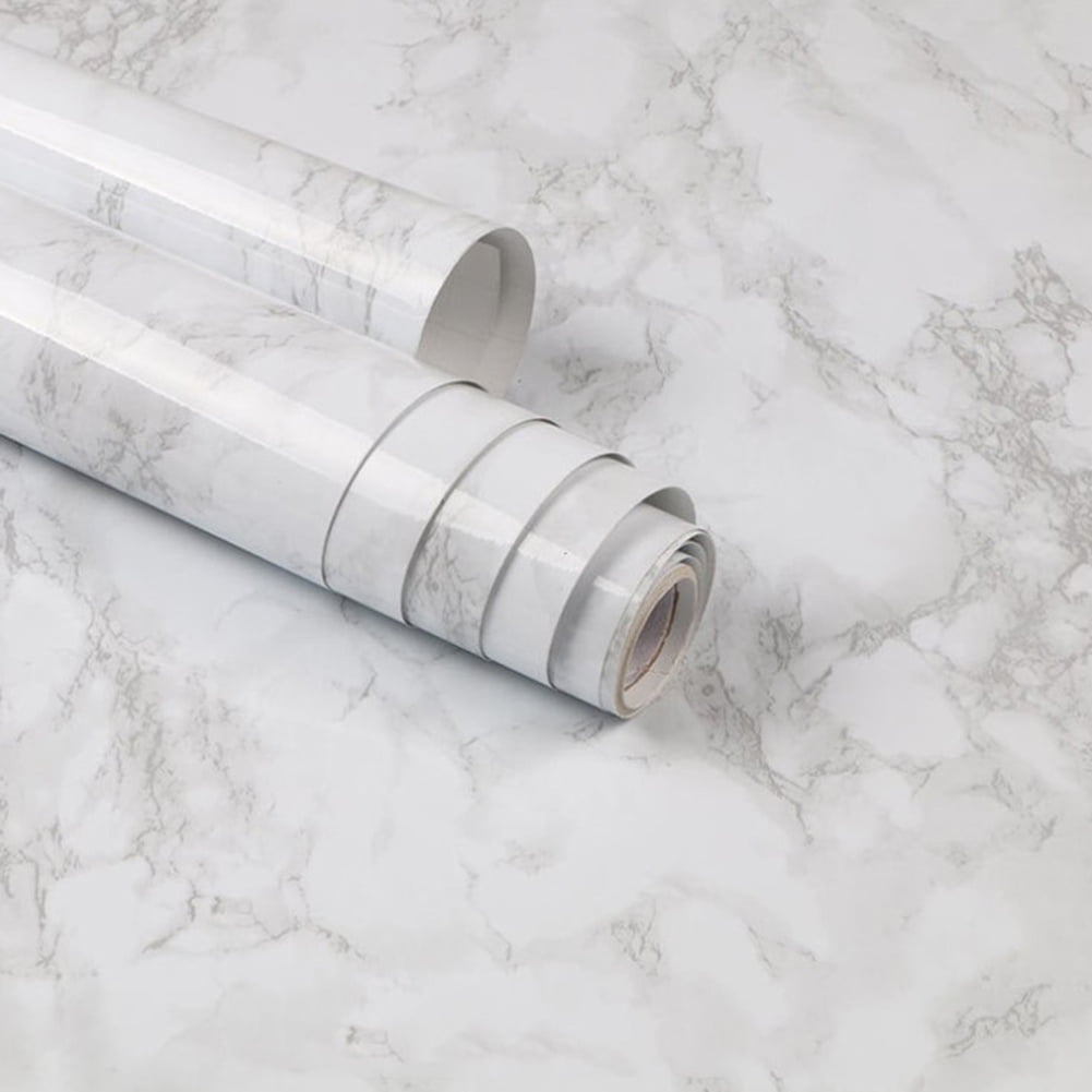 Marble Paper, 23.6x40 Inch Self Adhesive Wallpaper Waterproof Gloss ...