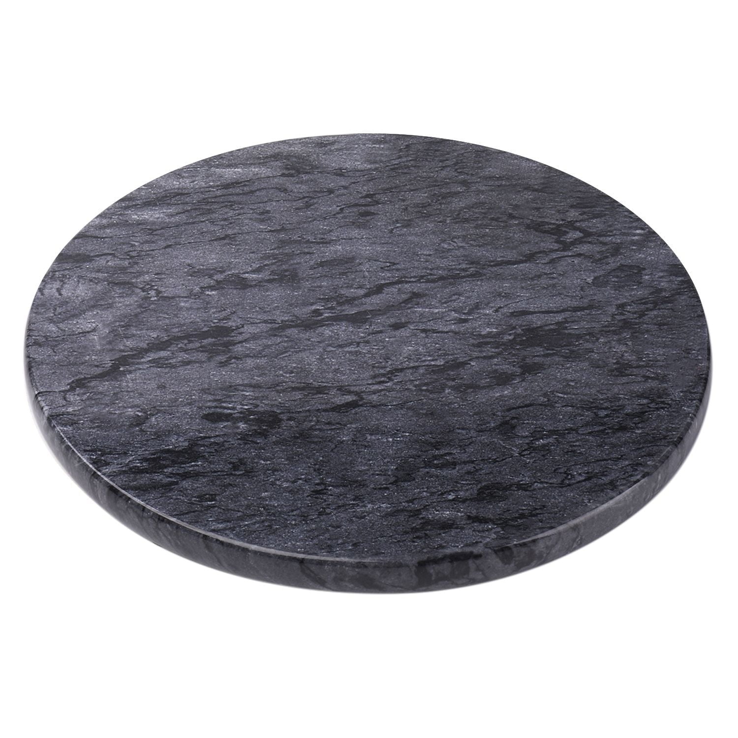Marble Pastry Board - Black, 12 inch Round Non-Stick Stain & Heat ...