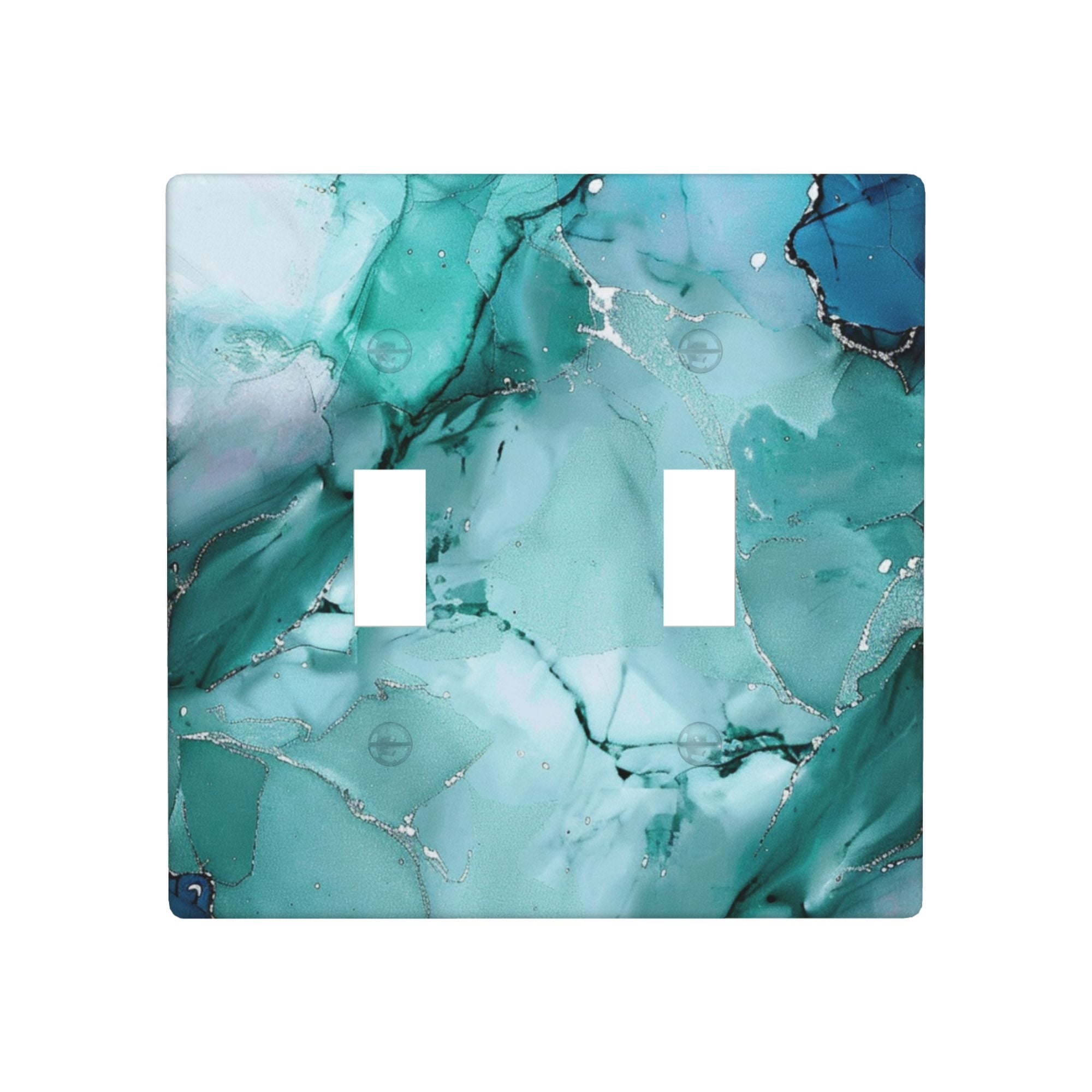 Marble Pattern Blue Gold (4) Switch Cover Decorative Wall Plate ...