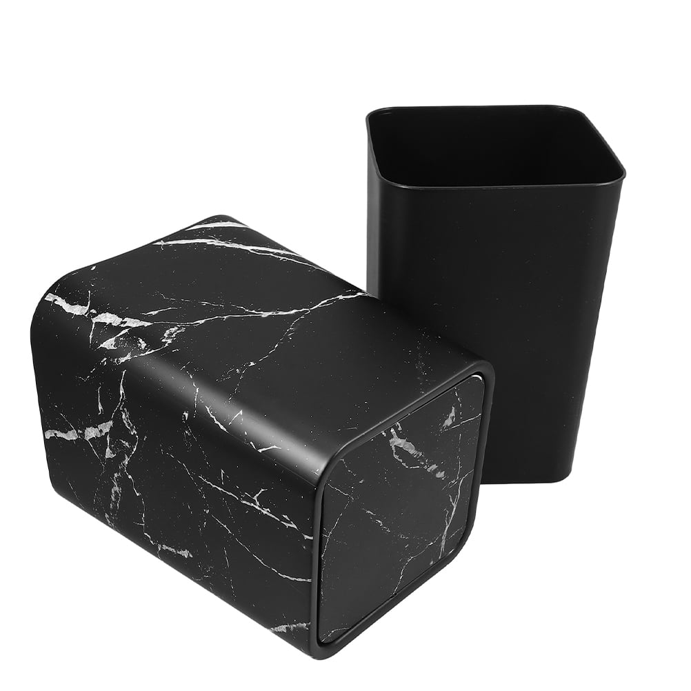 Lid Trash Can Square Trash Can 29.50X23.00X23.00CM Black - Walmart.com