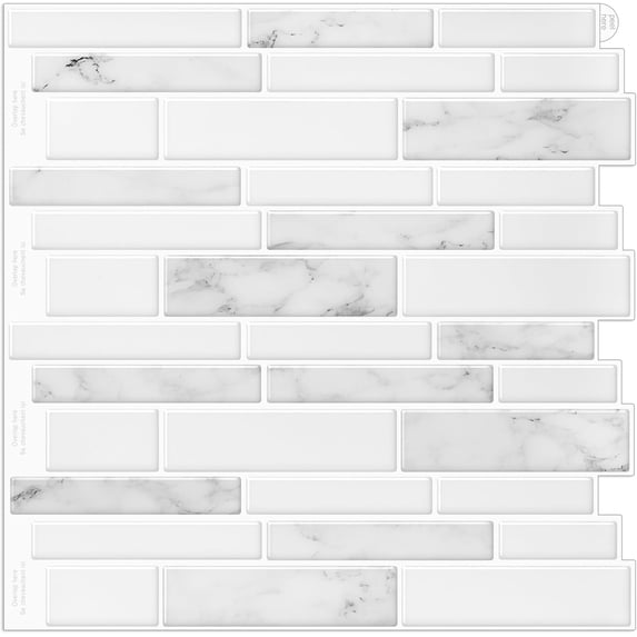 Marble Peel and Stick Backsplash, 10-Sheet Self Adhesive Tiles for ...