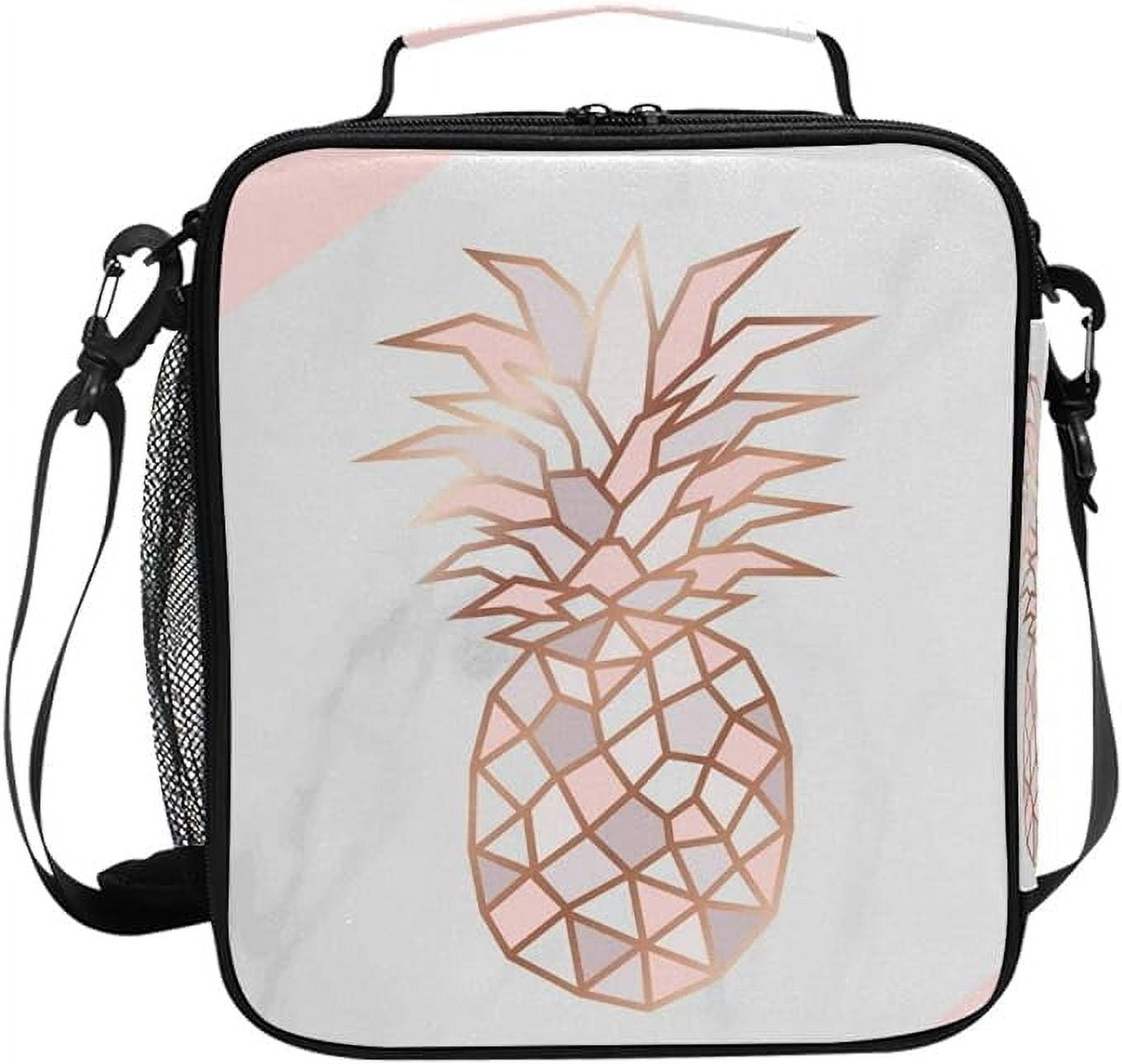 Marble Pineapple Lunch Boxes for Girls, Insulated Lunch Bag Kids Cooler ...