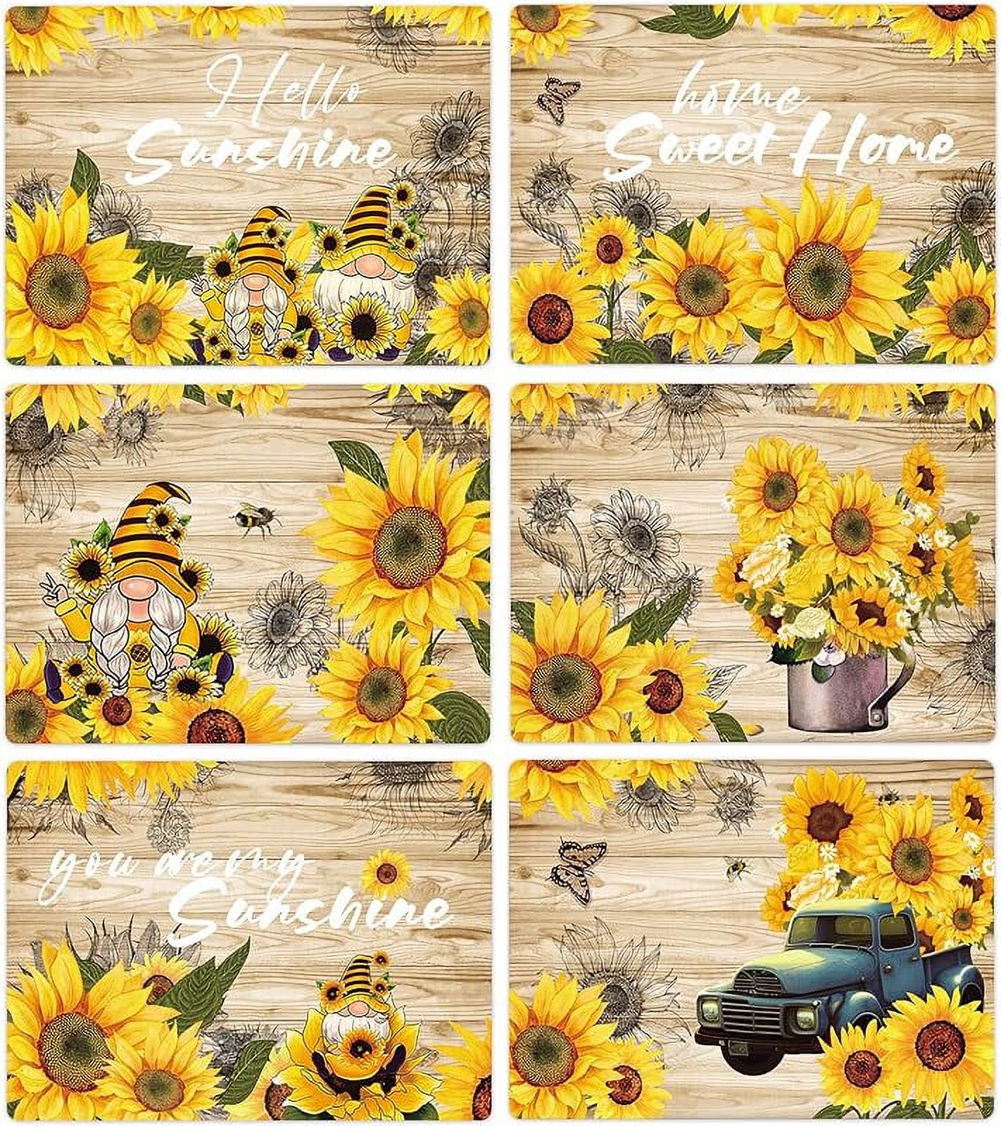 Marble Plastic Placemats Set of 6 Marbles Table Mats Marble Theme Place ...