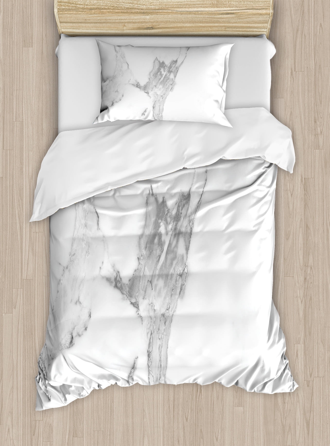 Marble Print Duvet Cover Set, Abstract Stained Pattern Natural Textured ...