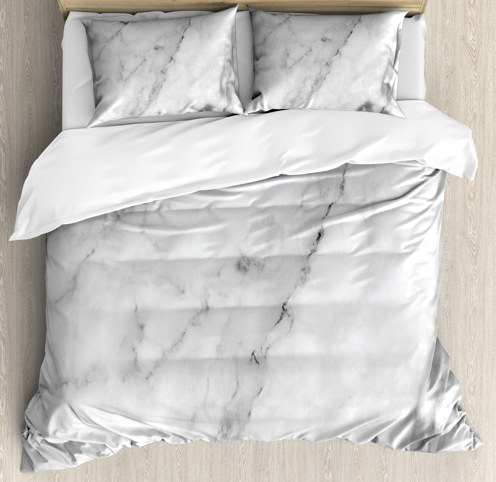 Marble Print Duvet Cover Set, Granite Surface Motif Sketch Nature ...