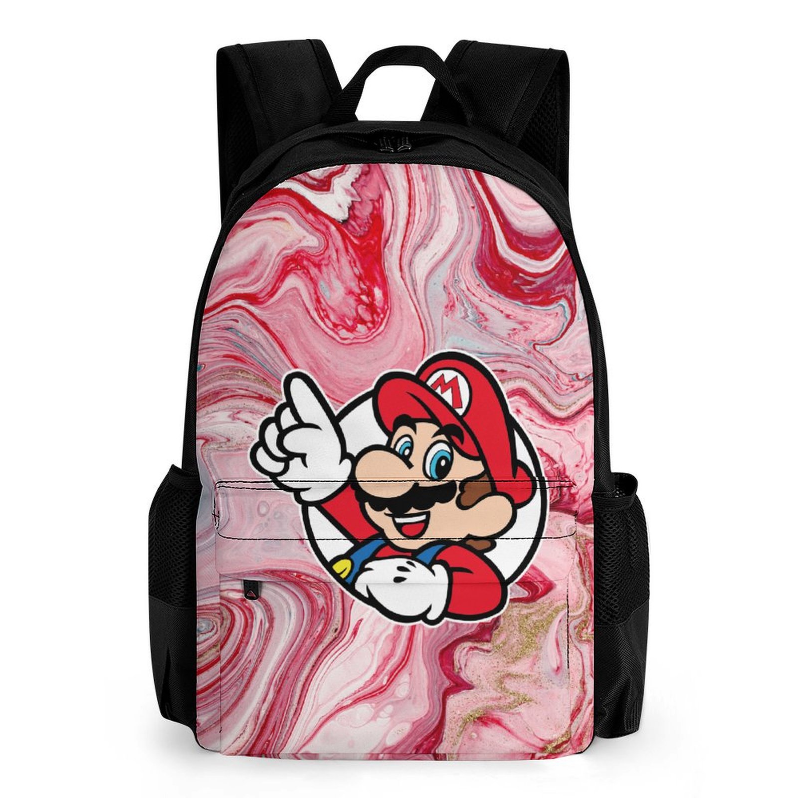 Mari-o Backpack with Adjustable Straps Multiple Pockets Backpack Adult ...