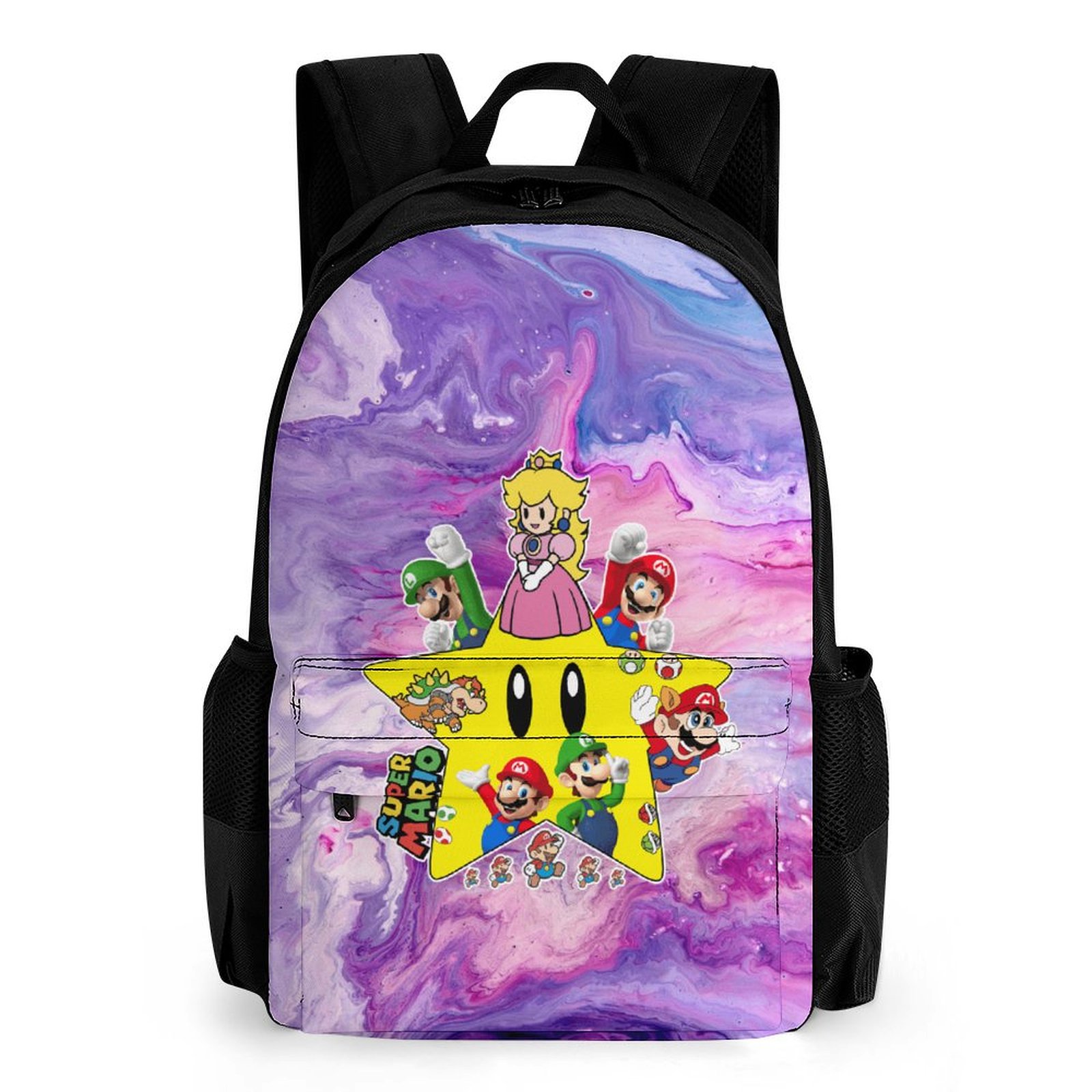 Mari-o Backpack with Adjustable Straps Multiple Pockets Backpack Adult ...