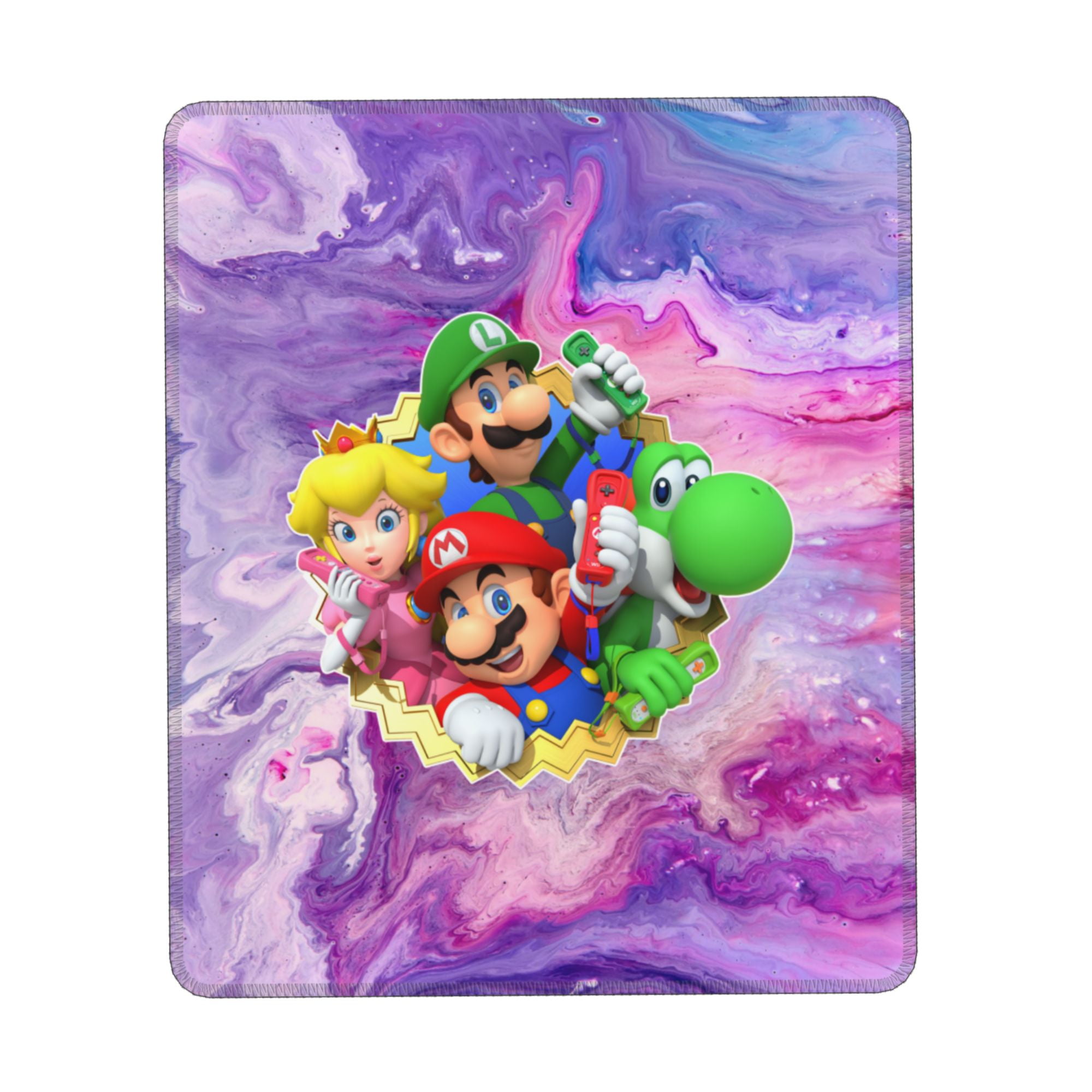 Marble Print Super Mario Rubber Lock Edge Mouse Pad (Vertical) Office ...