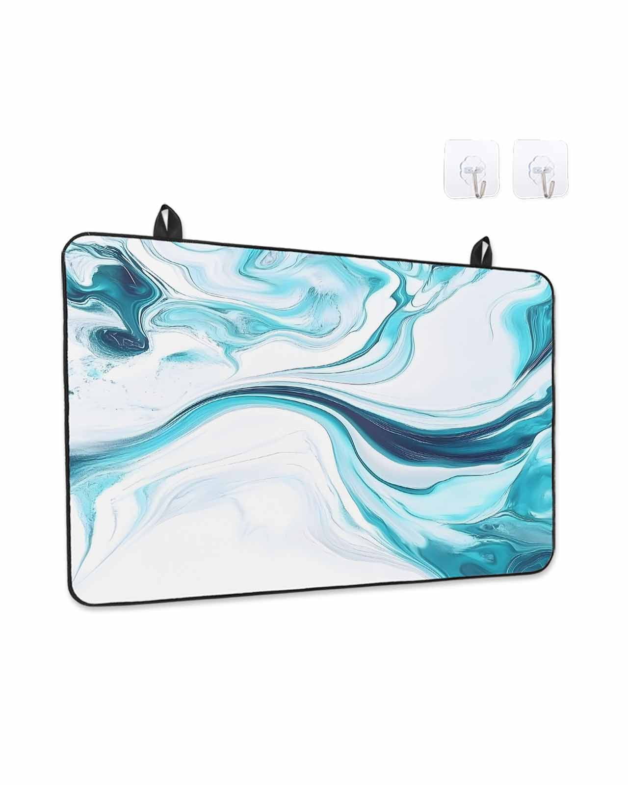 Marble Ripple Stove Top Covers for Electric Stove, Kitchen Glass ...