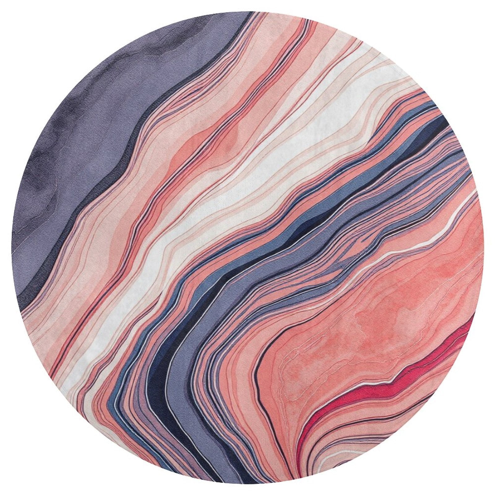 Marble Round Area Rug Floor Carpets Washable Indoor Floor Area Mat ...