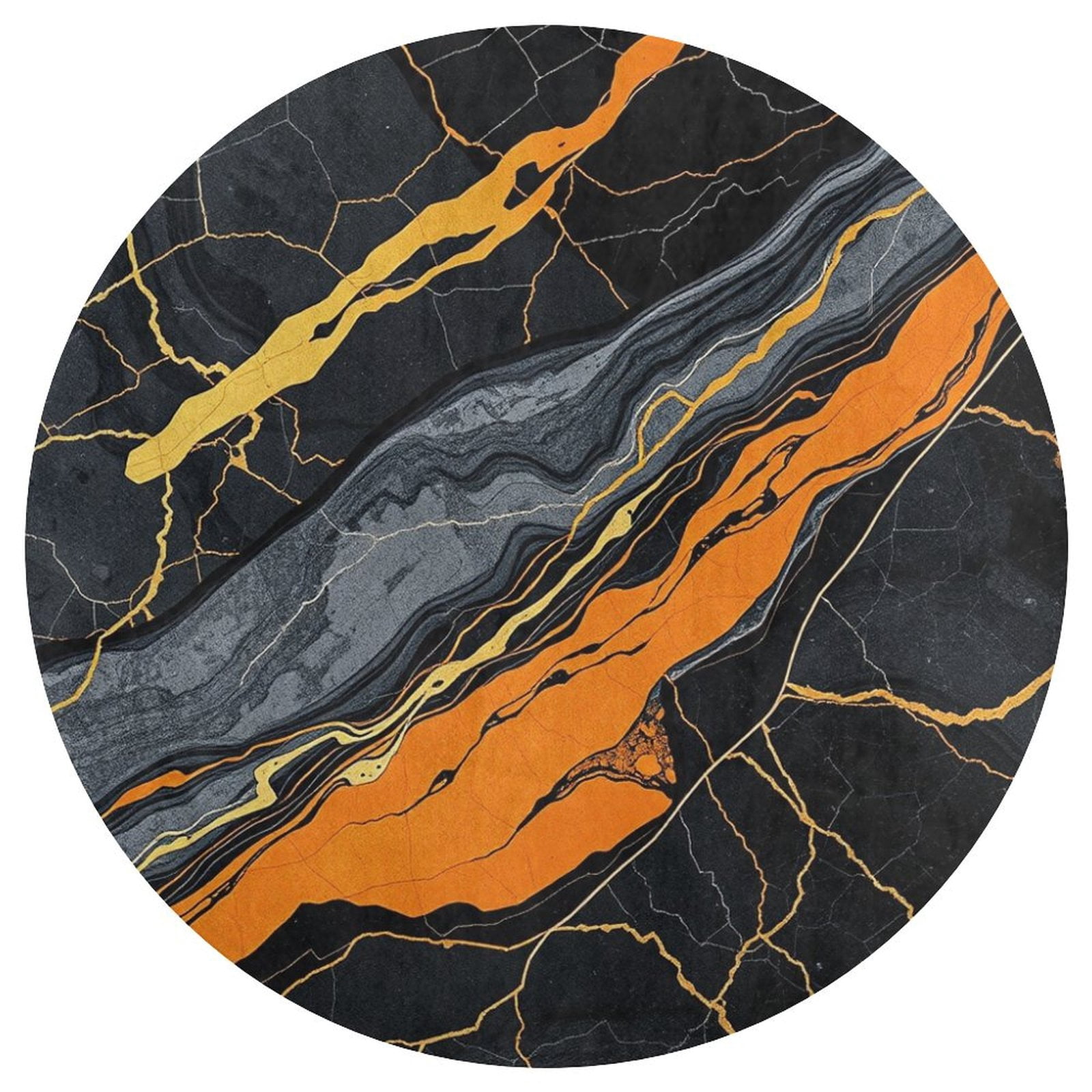 Marble Round Area Rug Floor Carpets Washable Indoor Floor Area Mat ...