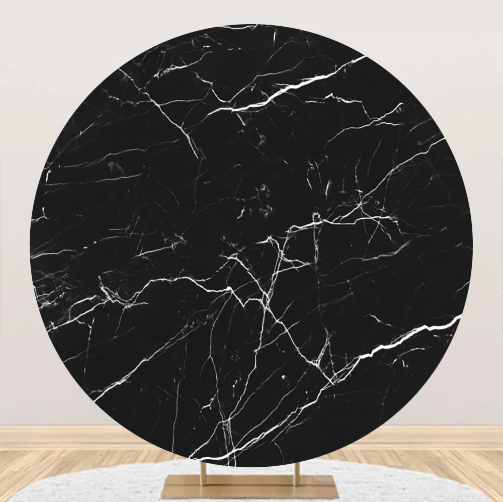 Marble Round Elasticity Backdrop Baby Shower Birthday Wedding Party ...