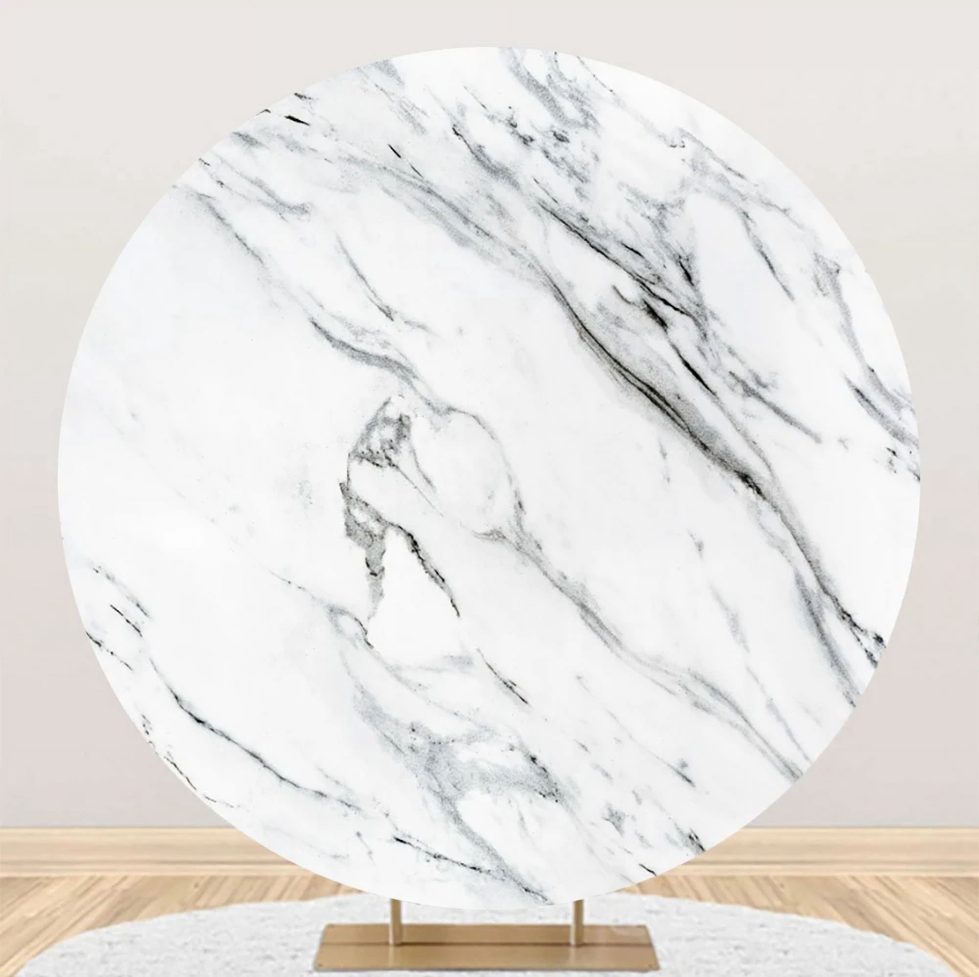 Marble Round Elasticity Backdrop Baby Shower Birthday Wedding Party ...