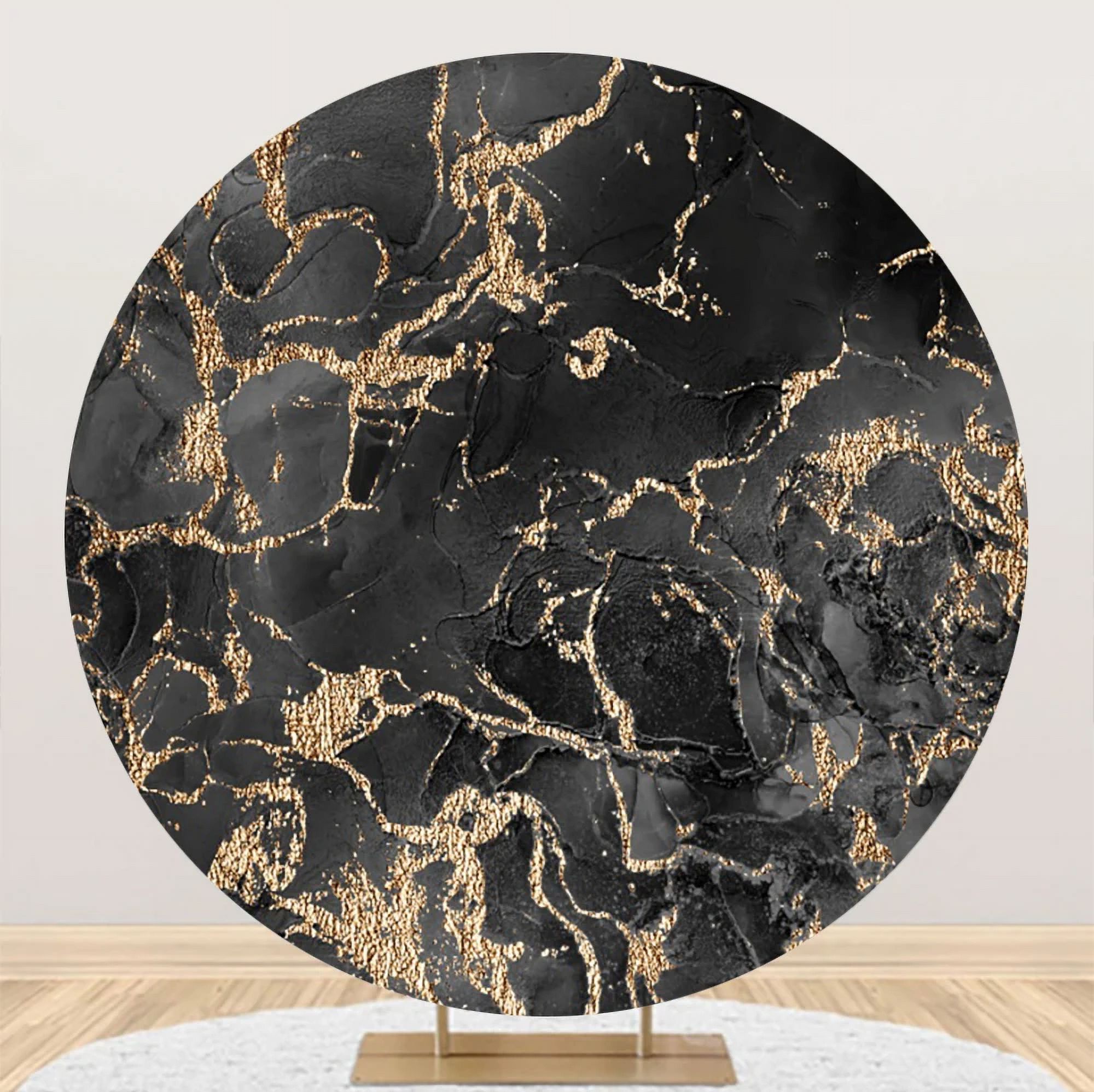 Marble Round Elasticity Backdrop Baby Shower Birthday Wedding Party ...